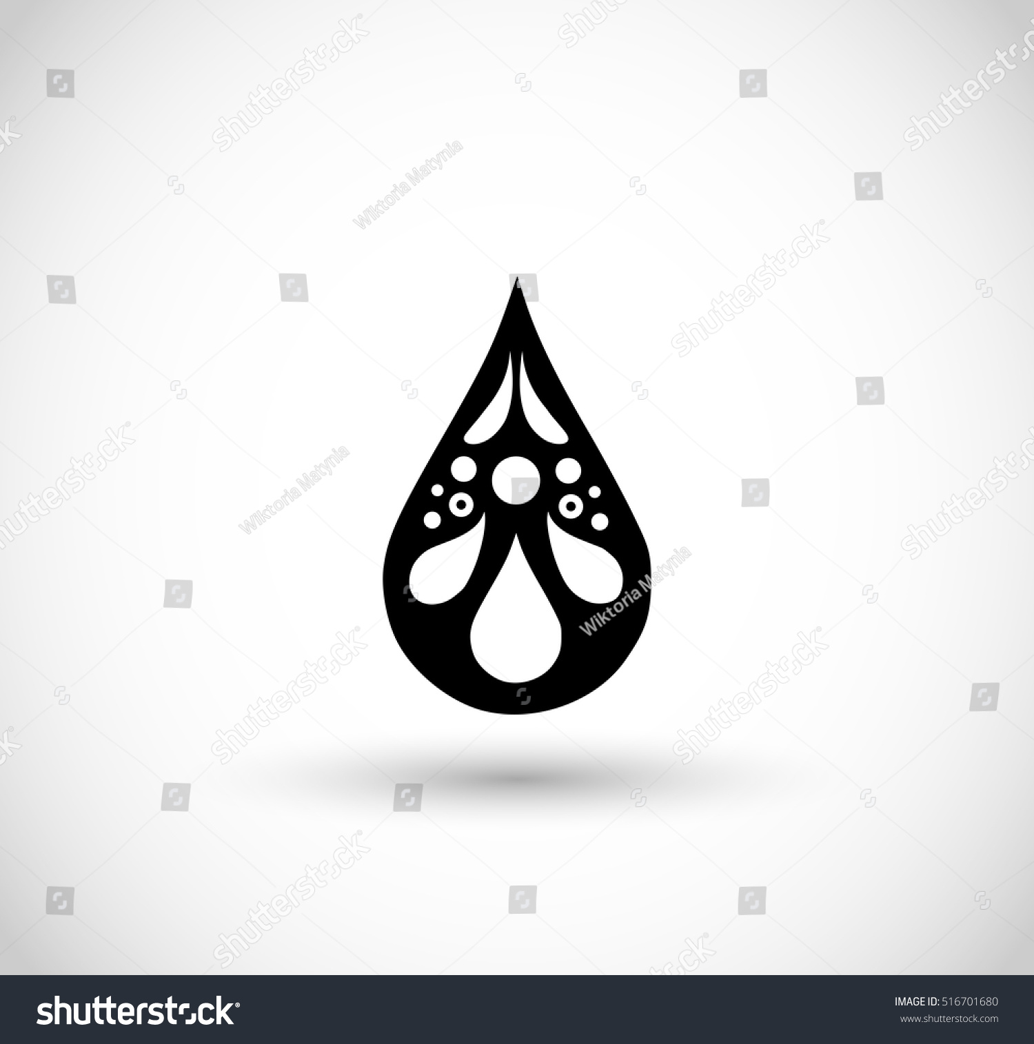 Simple Decorative Water Drop Element Stock Vector (Royalty Free) 516701680