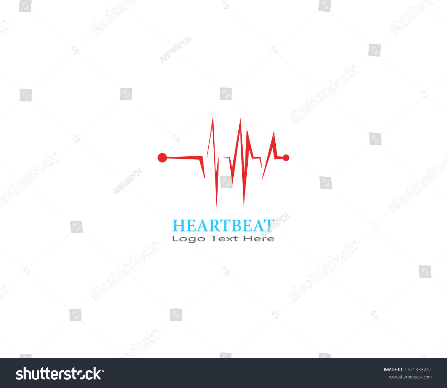 Simple Design Heartbeat Pulse Template Vector: เวกเตอร์สต็อก (ปลอดค่า ...
