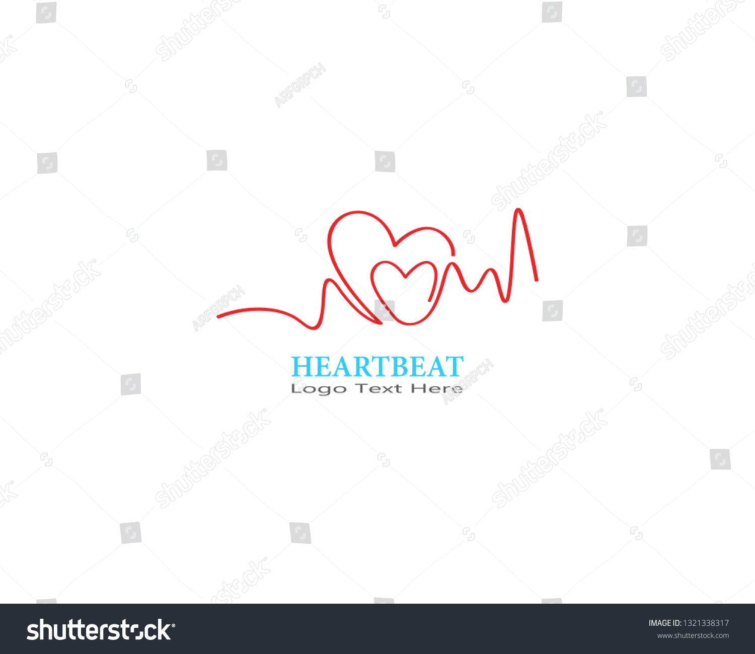 Simple Design Heartbeat Pulse Template Vector Stock Vector (Royalty ...