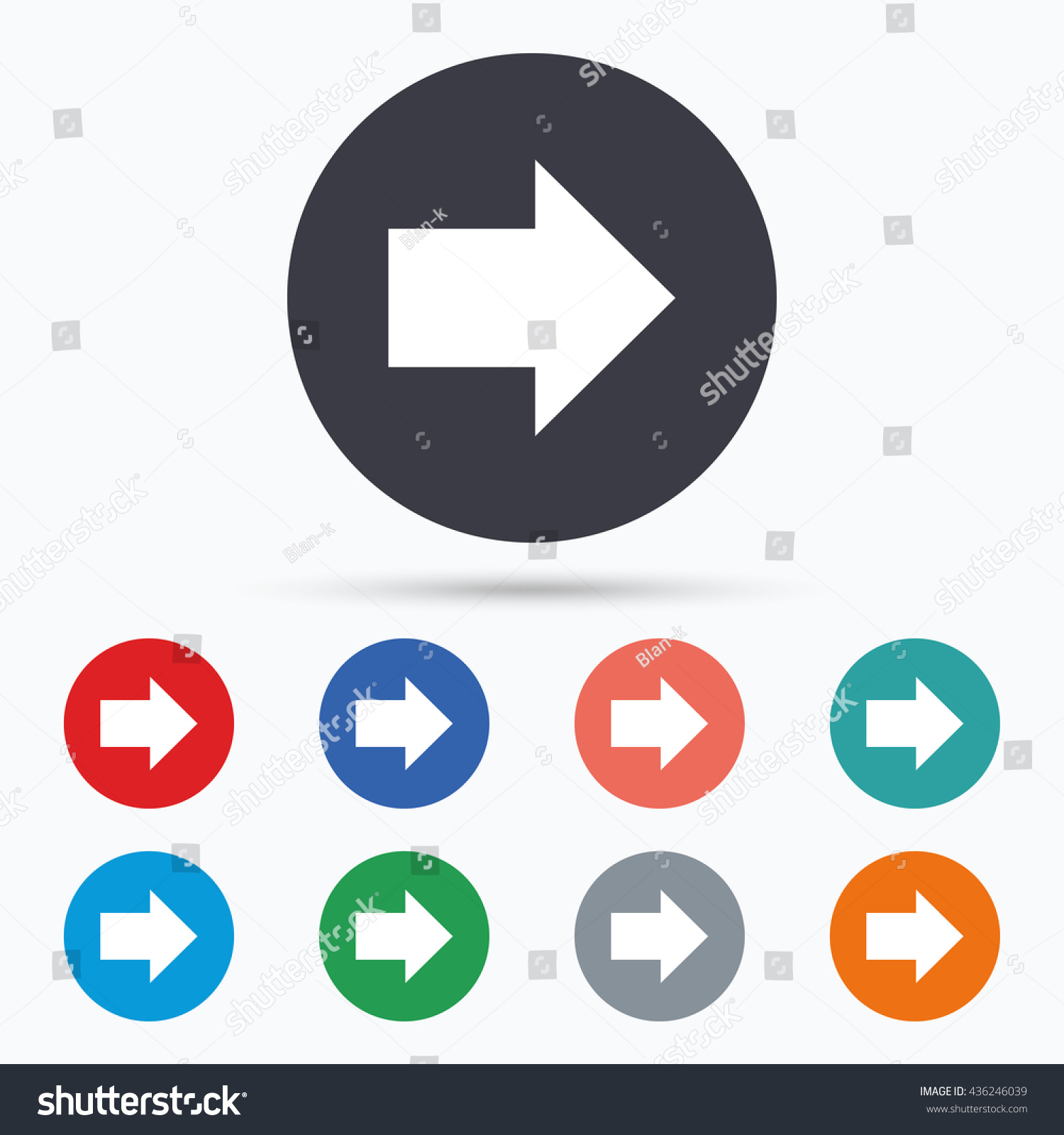 Simple Design Right Arrow Symbol Vector Stock Vector (Royalty Free ...