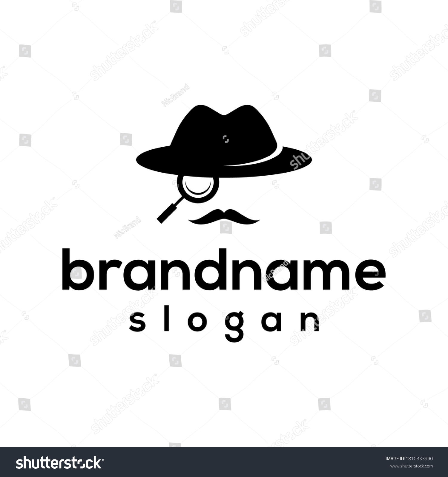 Simple Detective Logo Design Vector Stock Vector (Royalty Free ...
