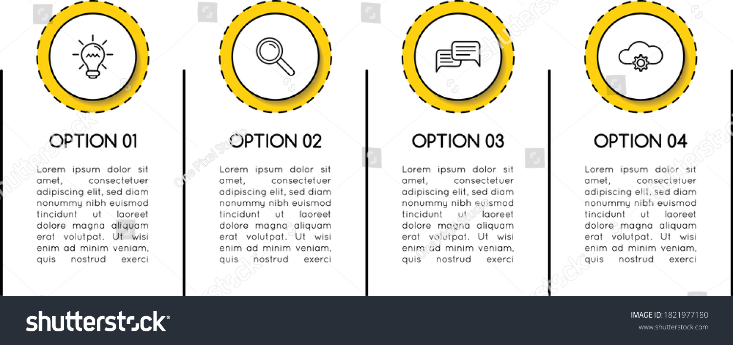 Simple Diagram 4 Steps Infograph Vector Stock Vector (Royalty Free ...