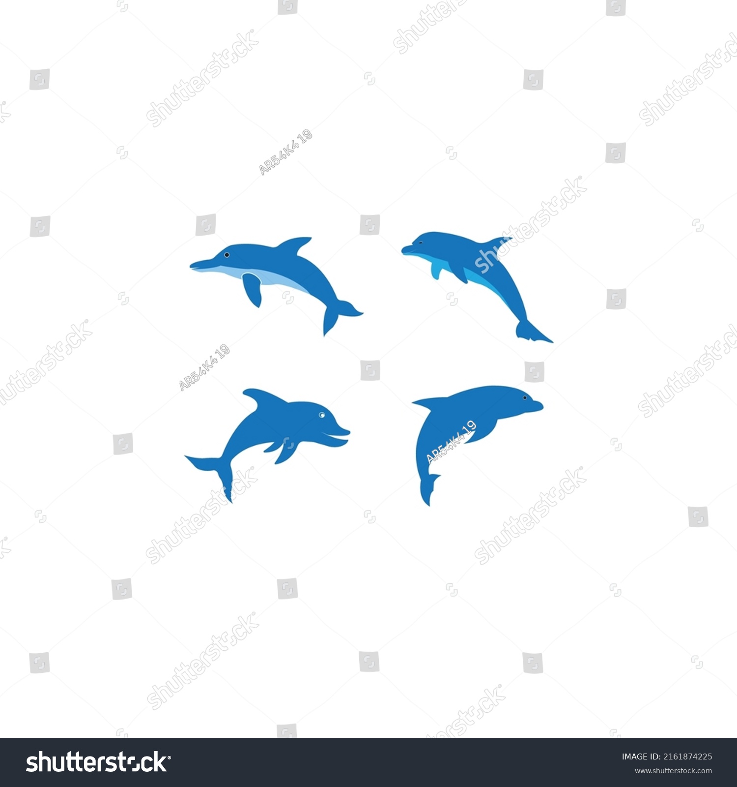Simple Dolphin Logo Vector Icon Illustration Stock Vector (Royalty Free ...