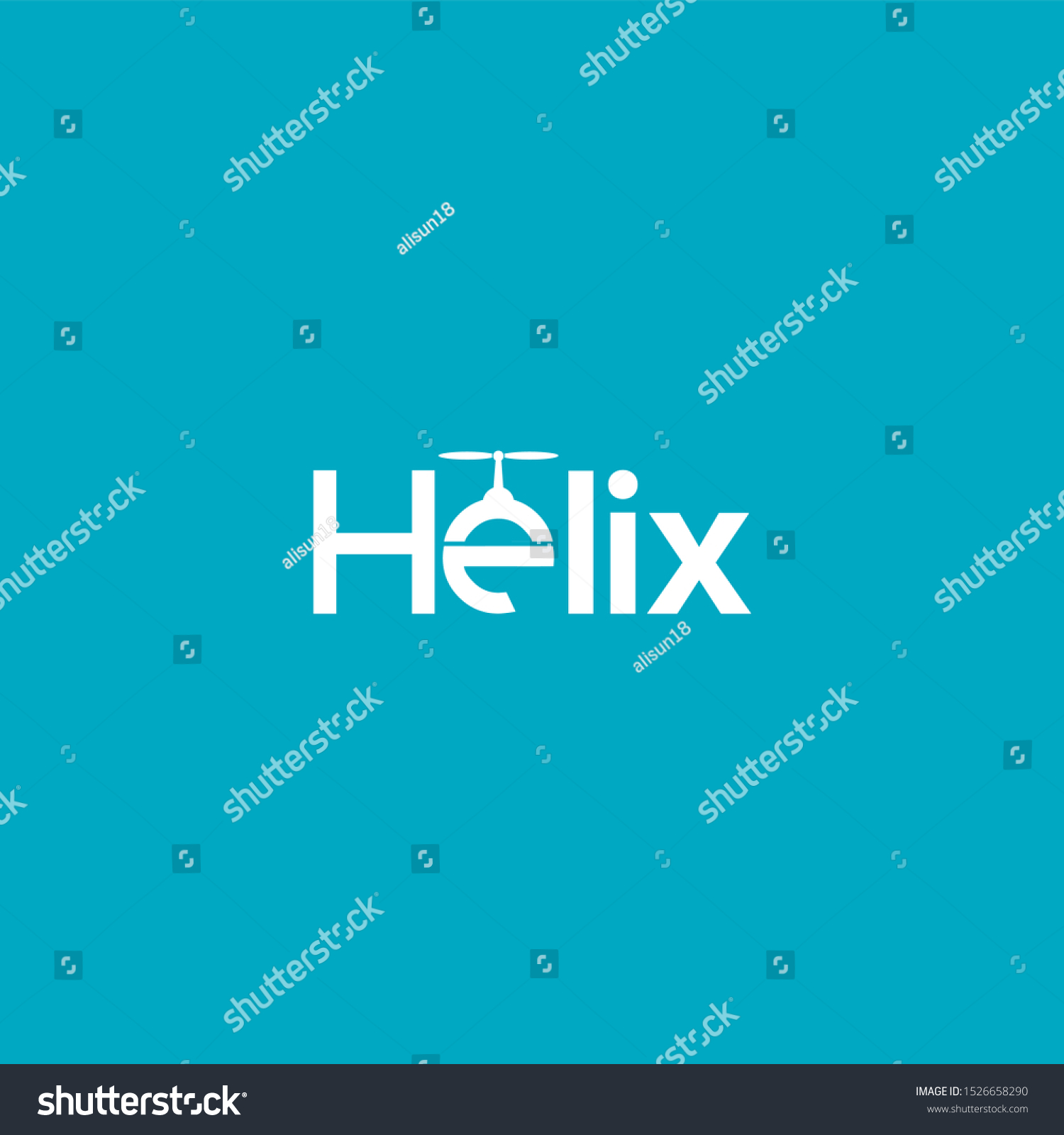 Simple Drone Helix Logo Stock Vector (Royalty Free) 1526658290 ...