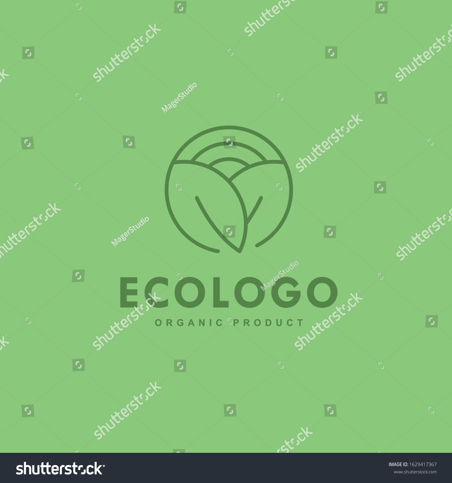 Simple Ecology Logo Icon Design Stock Vector (Royalty Free) 1629417367 ...