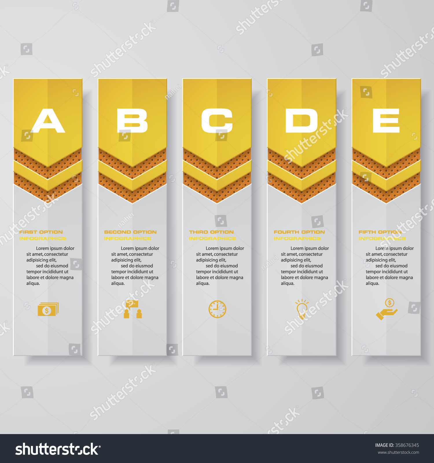 Simpleeditable Abstract 5 Steps Order Diagrams: vector de stock (libre ...