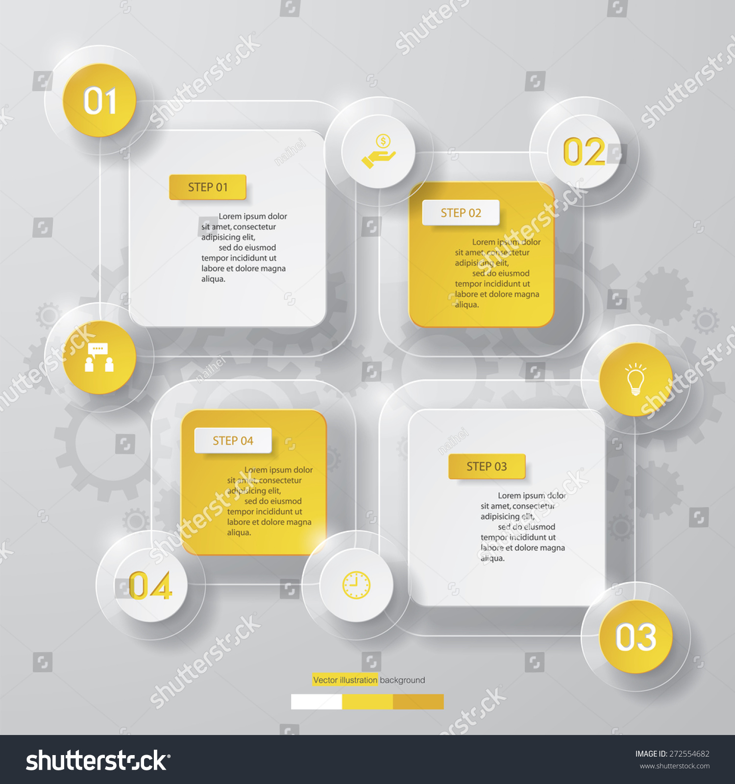 Simpleeditable 4 Steps Chart Diagrams Templategraphic Stock-vektor ...