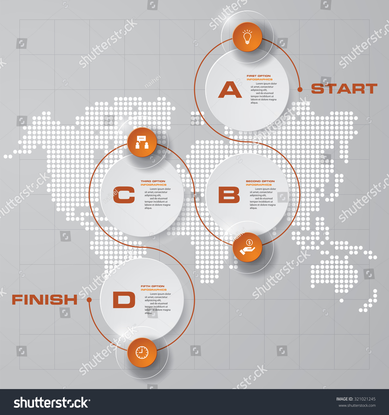 Simple Editable 4 Steps Chart Diagrams Stock Vector (Royalty Free ...