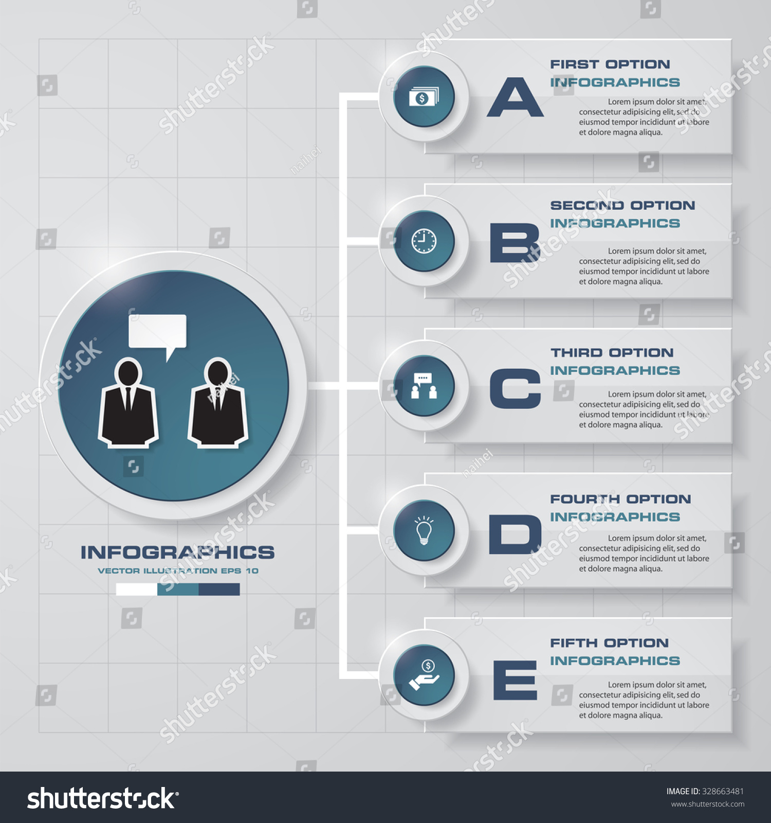 「Simpleeditable 5 Steps Chart Diagrams Templategraphic」のベクター画像素材（ロイヤリティ ...