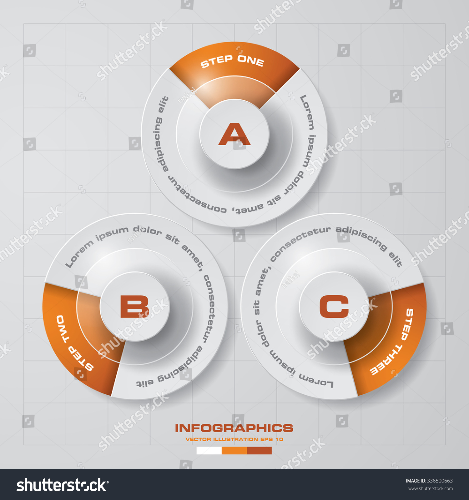 Simpleeditable 3 Steps Chart Diagrams Templategraphic: เวกเตอร์สต็อก ...