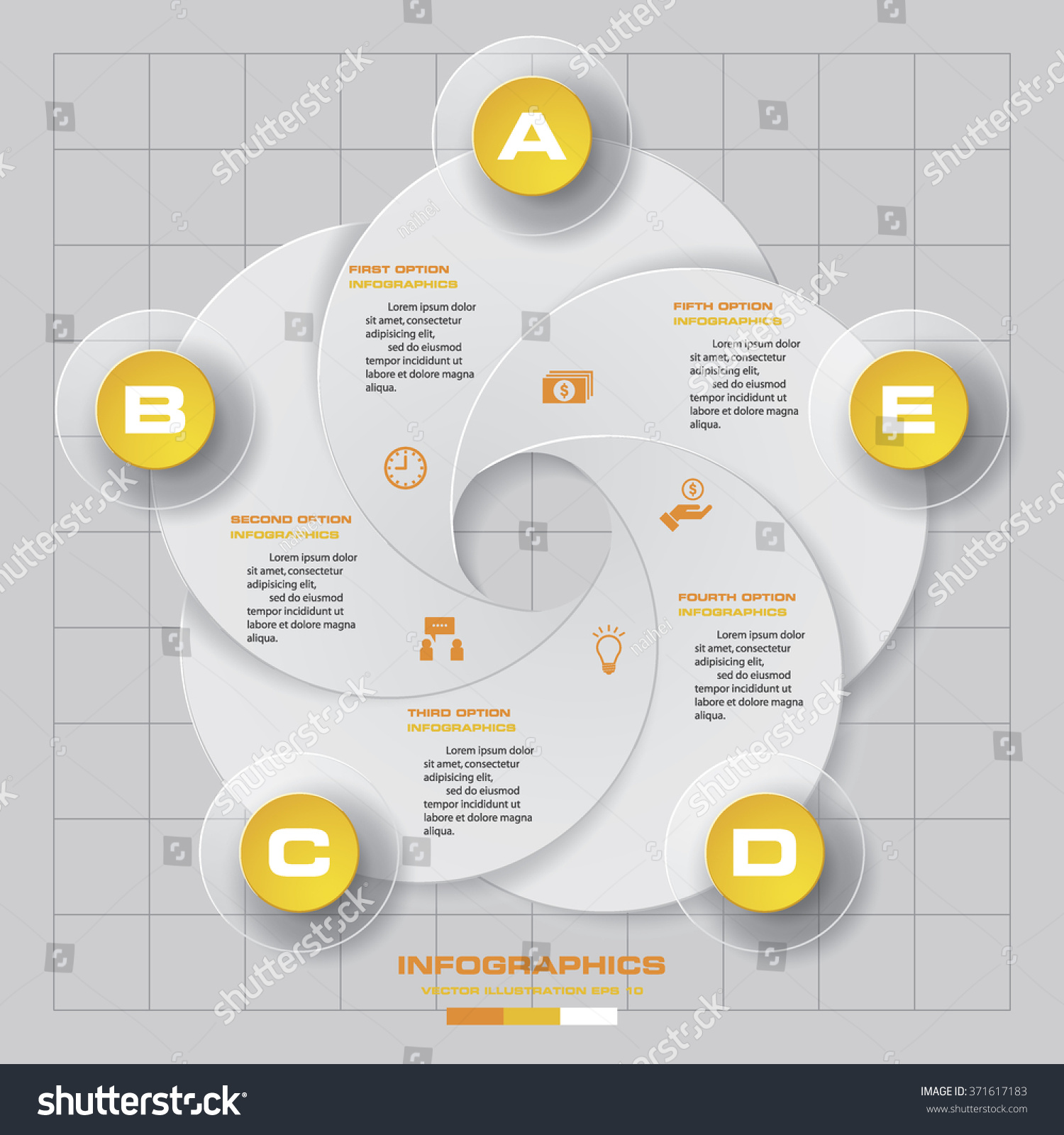 Simpleeditable 5 Steps Chart Diagrams Templategraphic: เวกเตอร์สต็อก ...