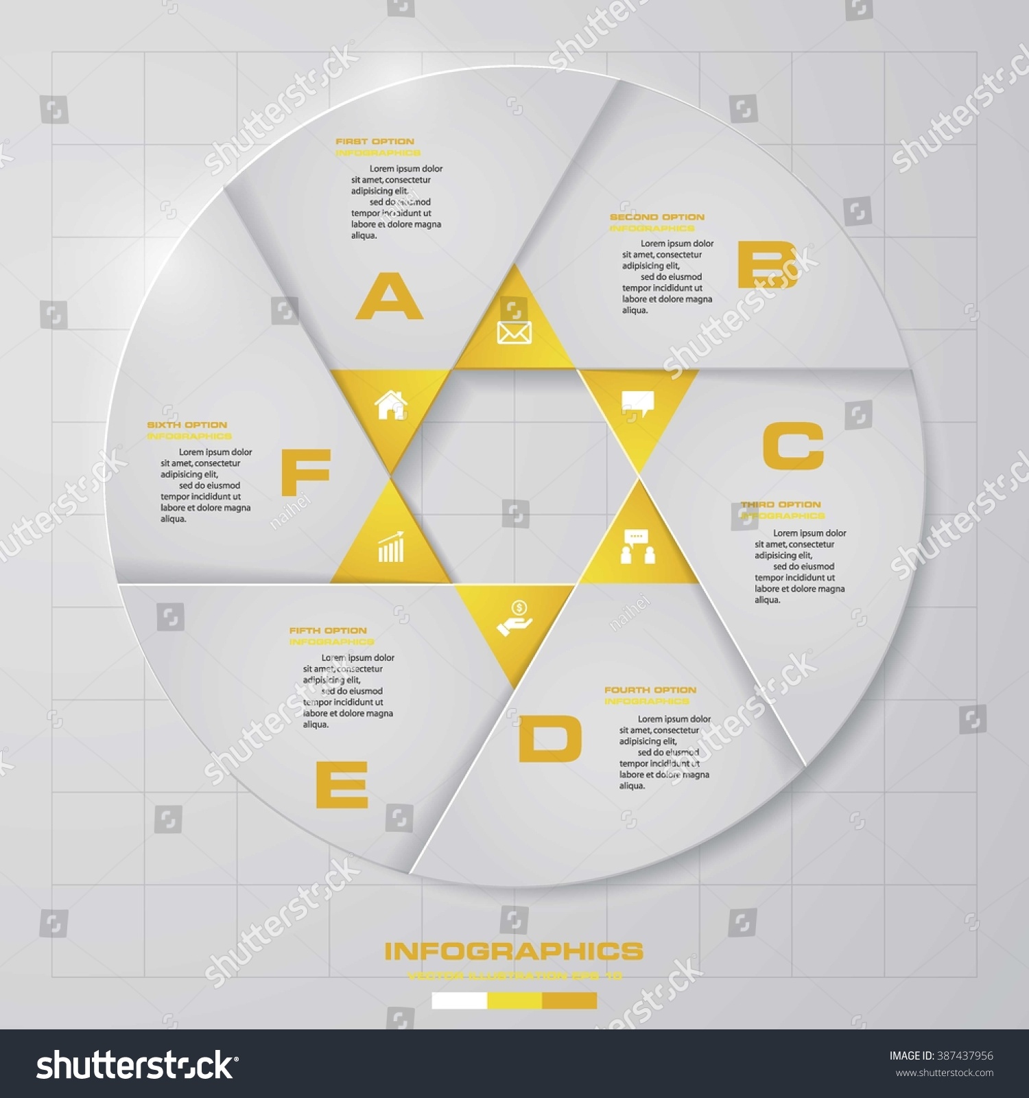 Simpleeditable 6 Steps Chart Diagrams Templategraphic: เวกเตอร์สต็อก ...