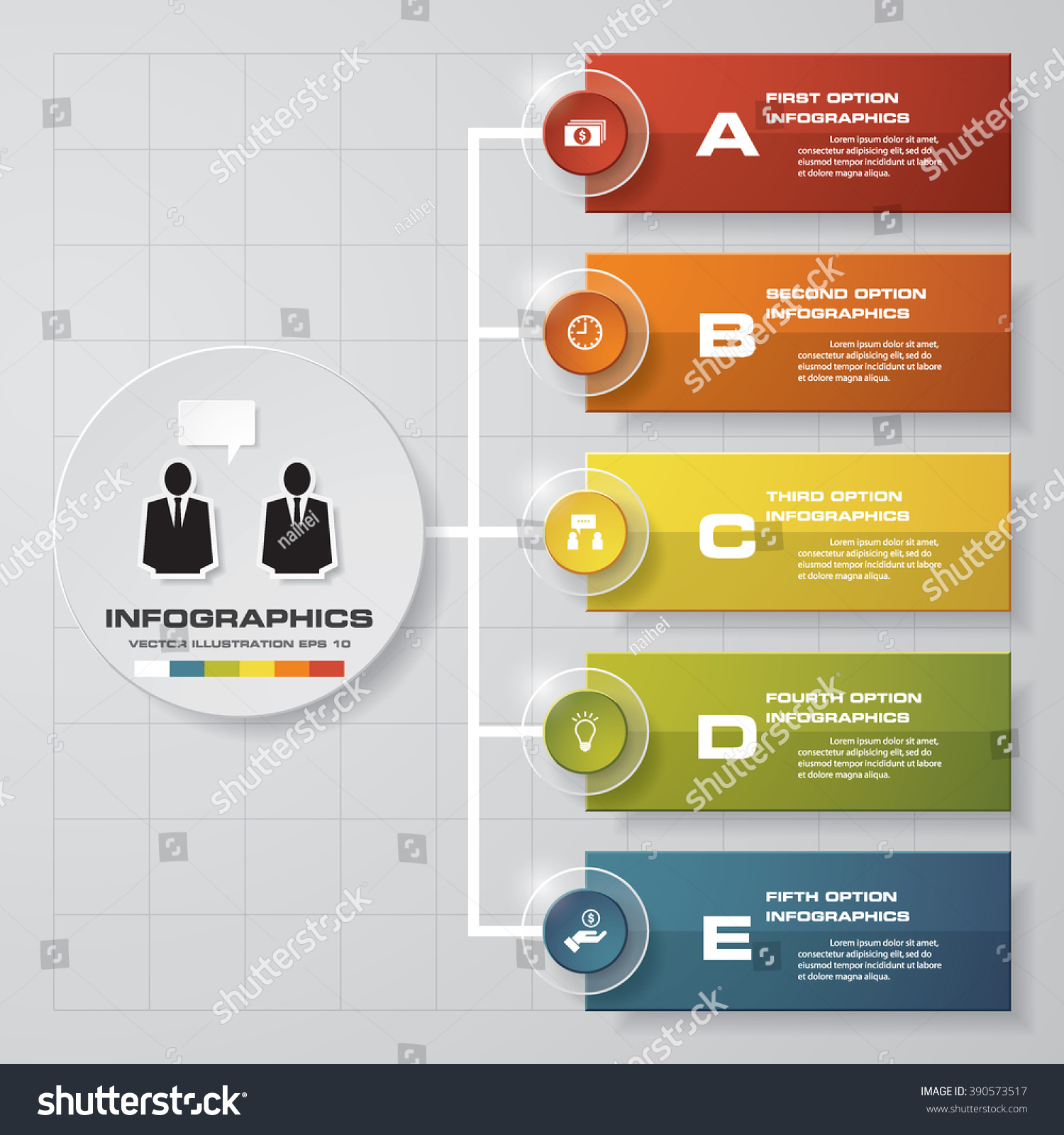 Simpleeditable 5 Steps Chart Diagrams Templategraphic: เวกเตอร์สต็อก ...