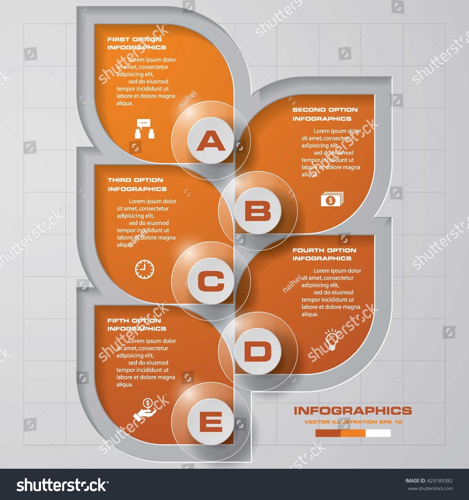 Simpleeditable 5 Steps Chart Diagrams Templategraphic: เวกเตอร์สต็อก ...