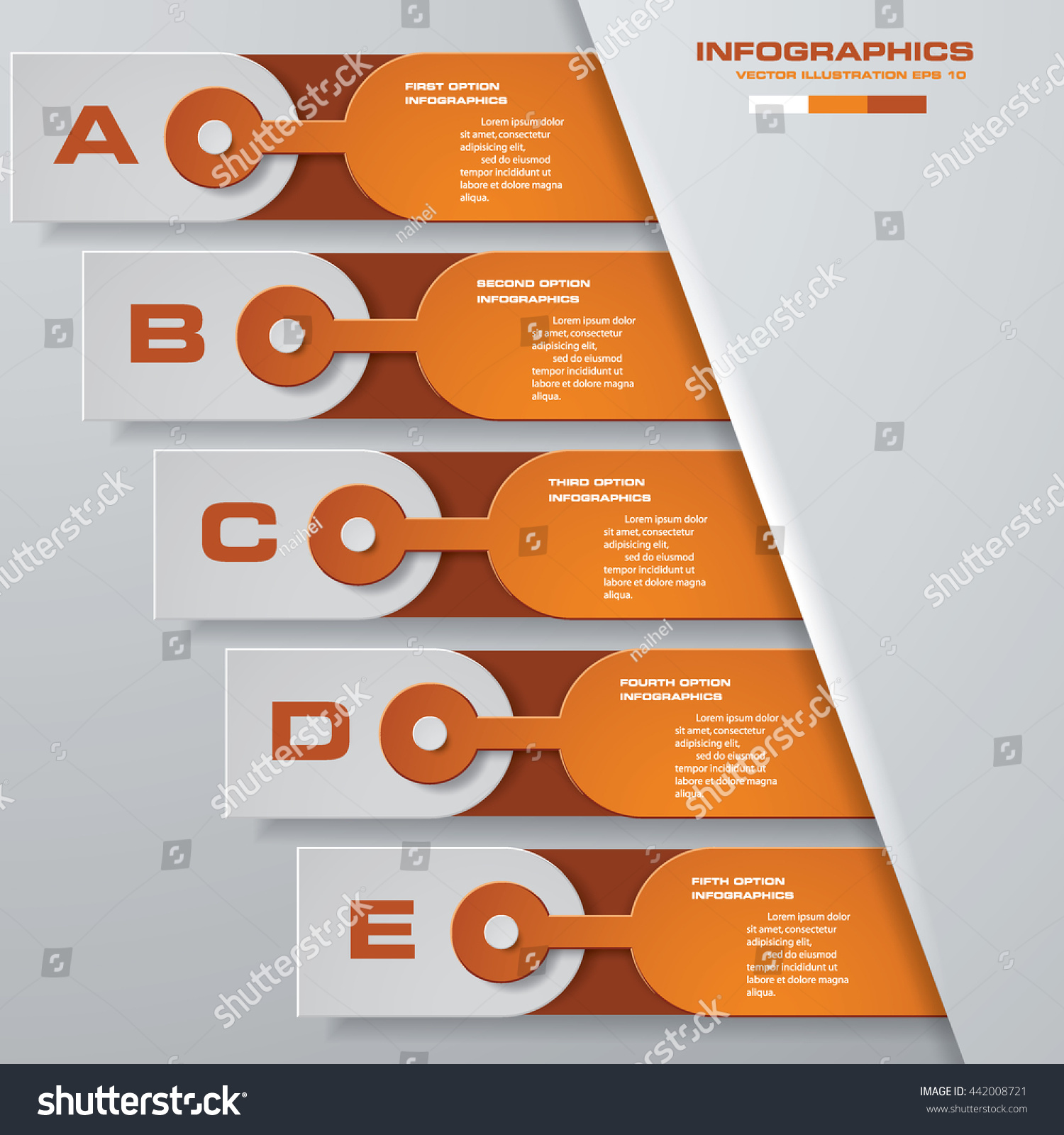 Simpleeditable 5 Steps Chart Diagrams Templategraphic 스톡 벡터(로열티 프리 ...