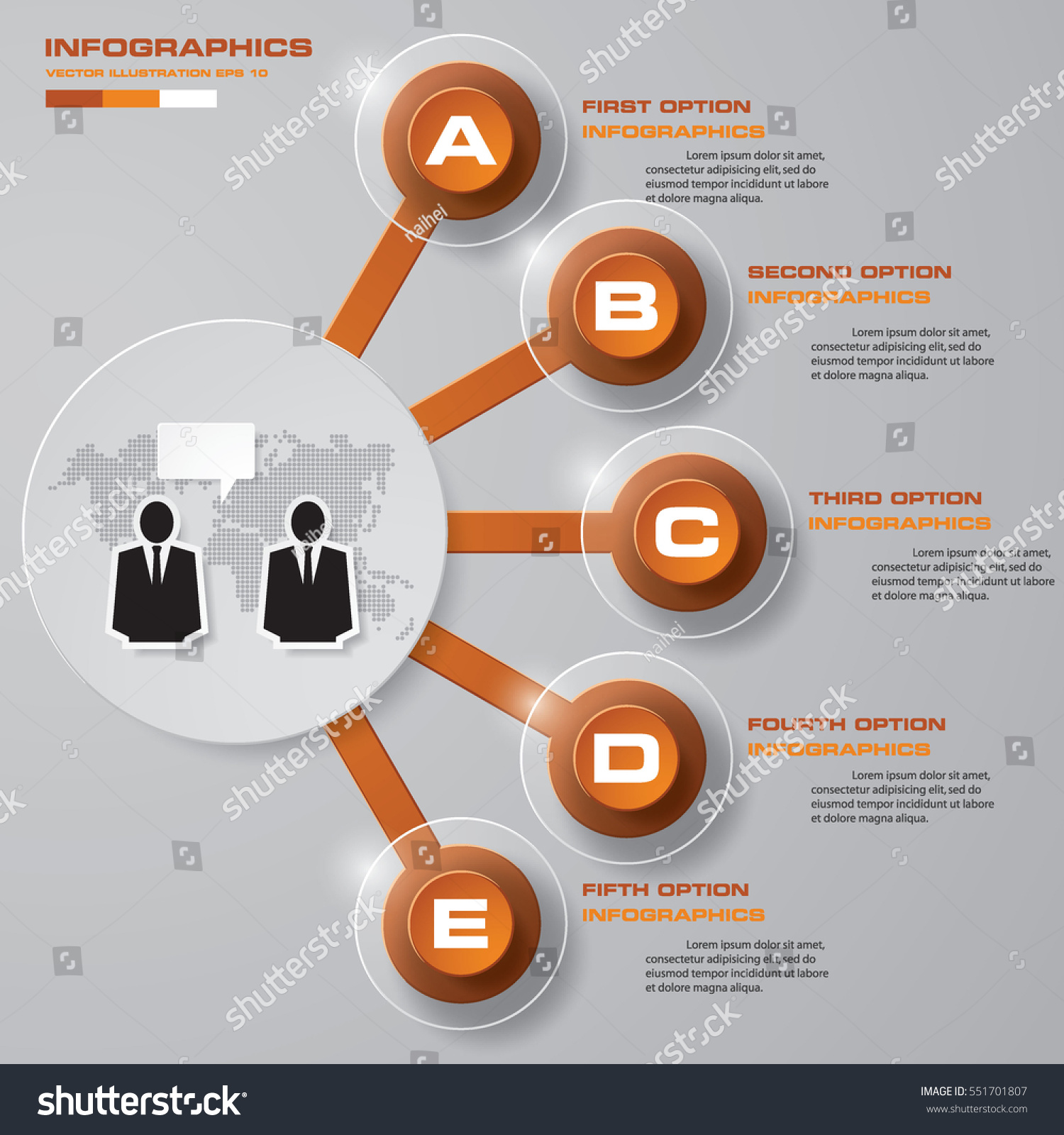 Simpleeditable 5 Steps Chart Diagrams Templategraphic Stok Vektör ...