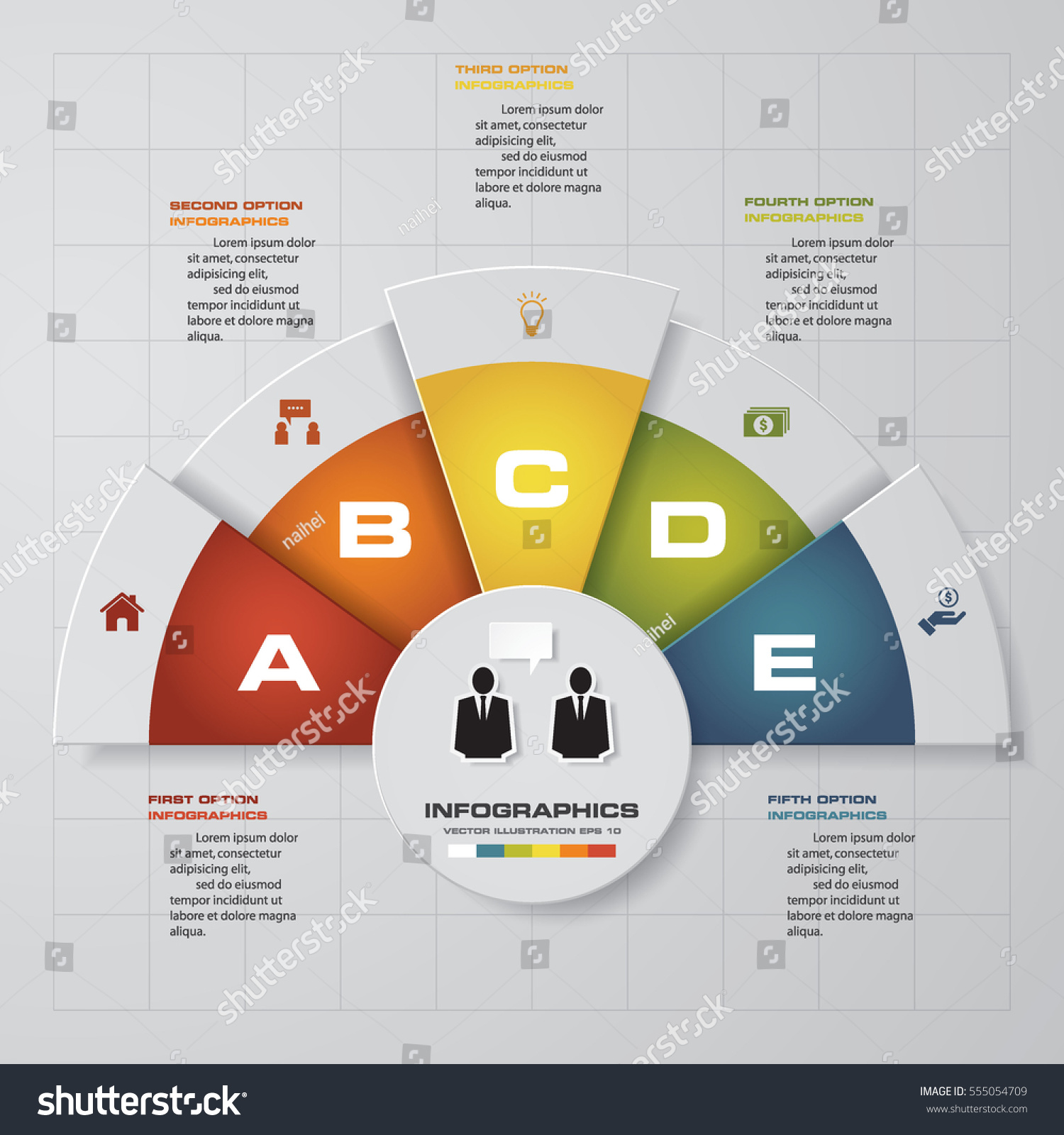 Simpleeditable 5 Steps Chart Diagrams Templategraphic: Stock ...