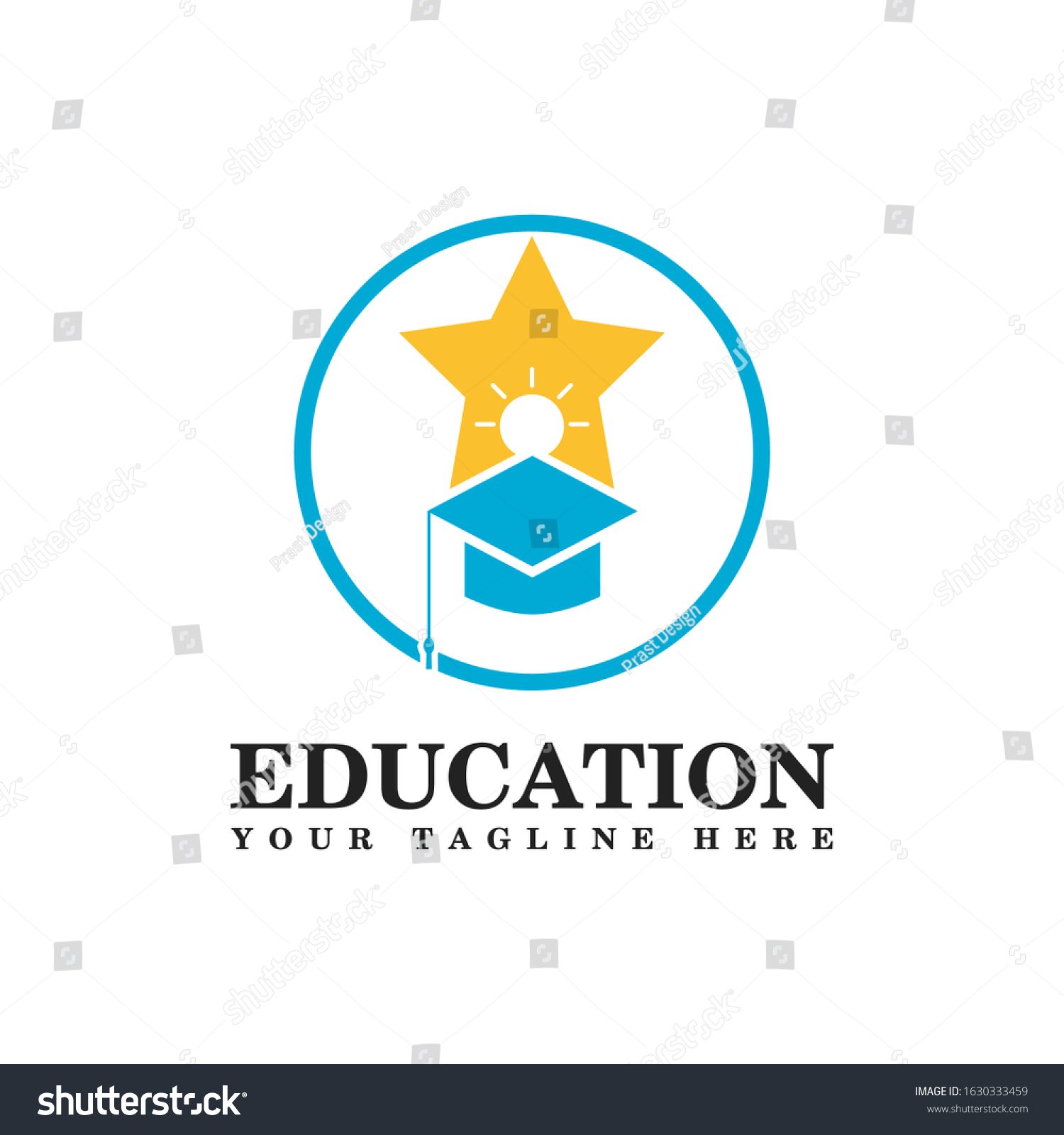 Simple Education Logo Design Template Stock Vector (Royalty Free ...