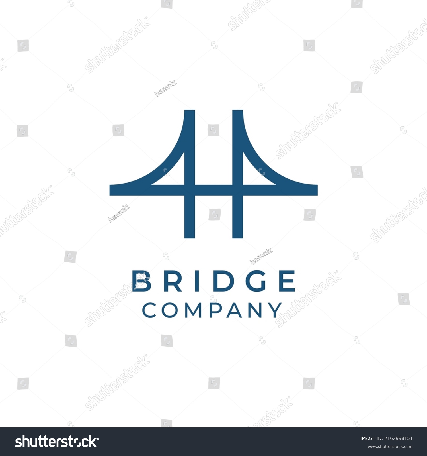 Simple Elegant Bridge Symbol Vector Logo Stock Vector (Royalty Free ...