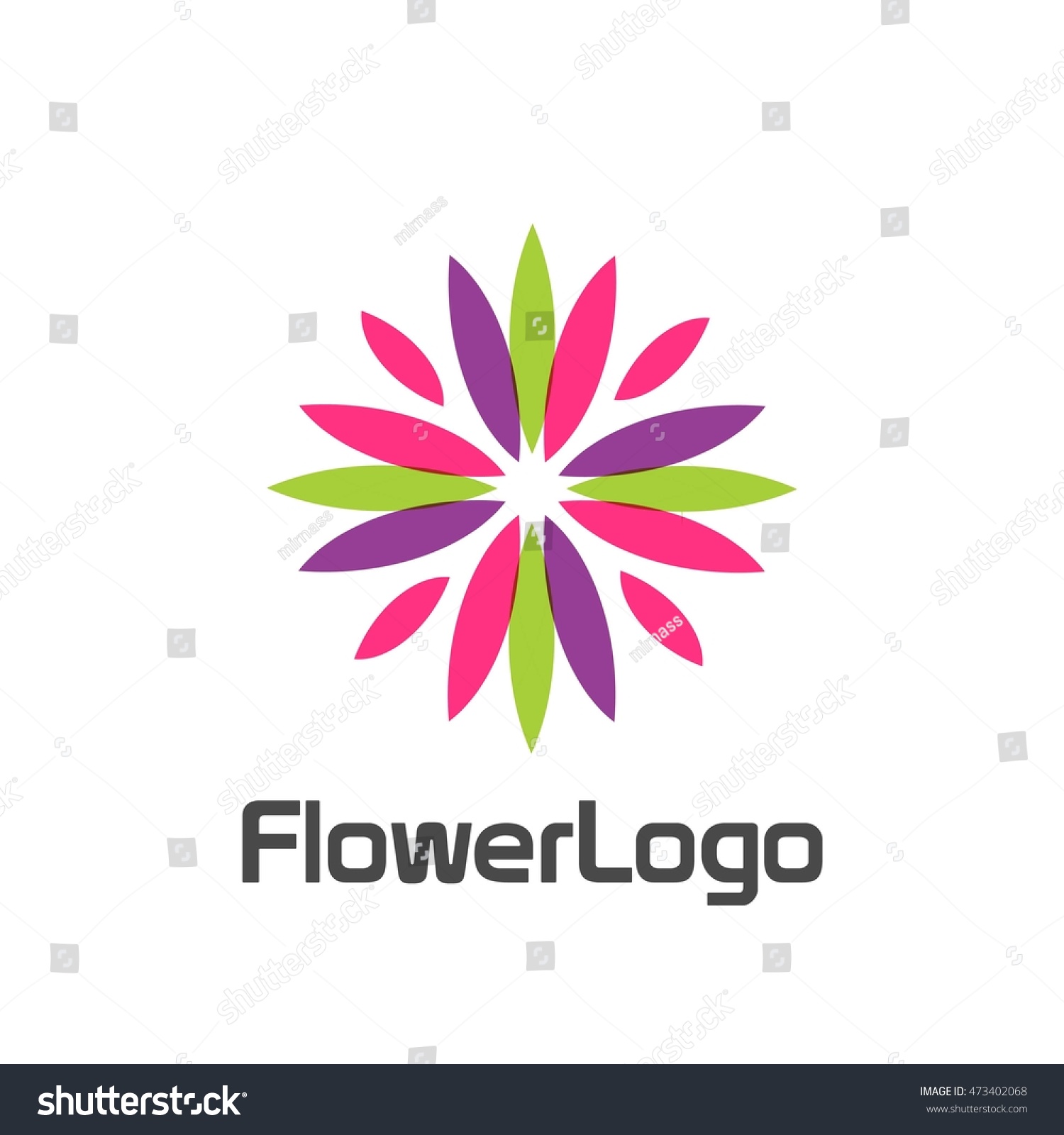 Simple Elegant Flower Logo Stock Vector 473402068 - Shutterstock