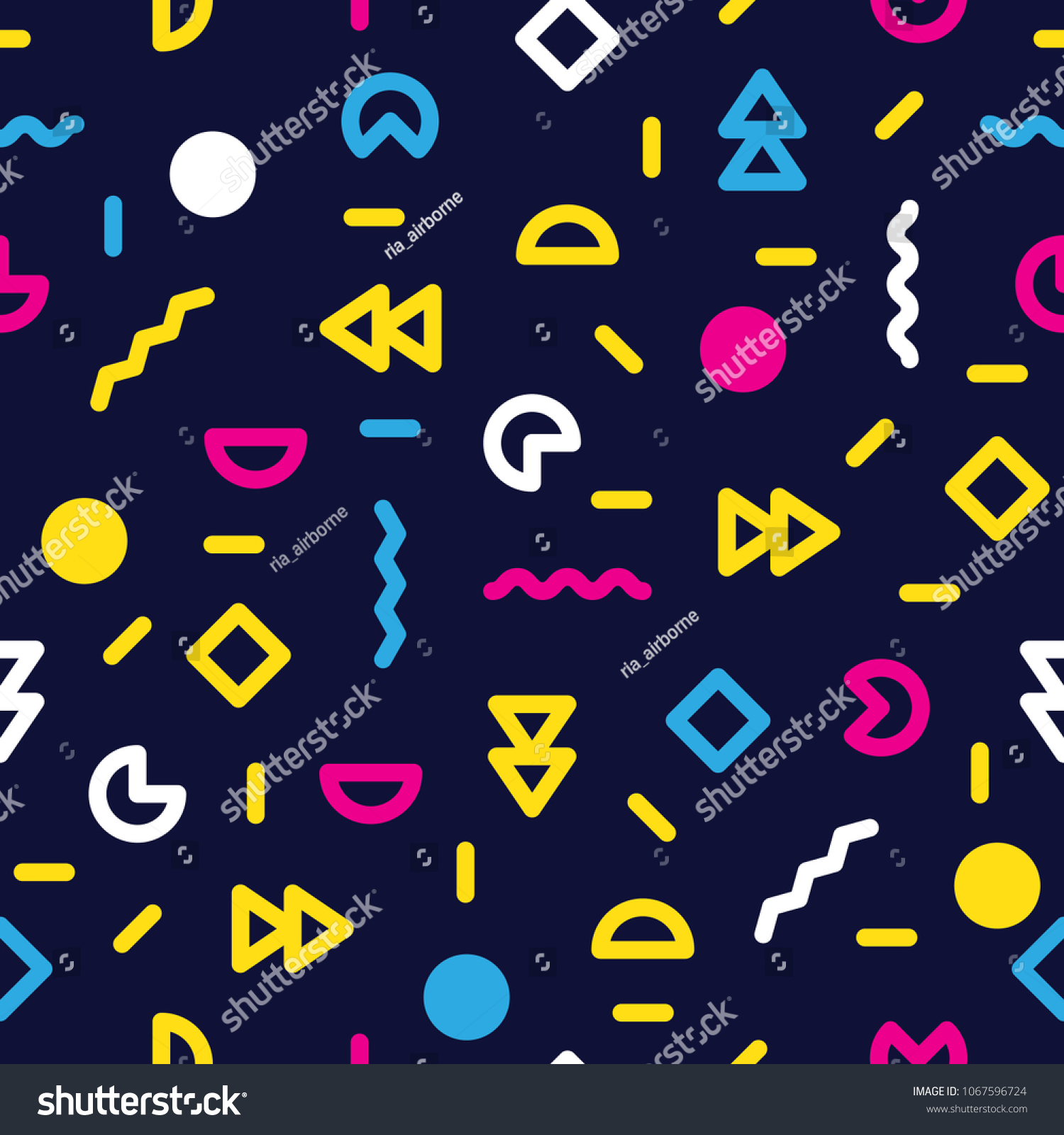 Simple Elegant Memphis Design Seamless Pattern Stock Vector (Royalty ...