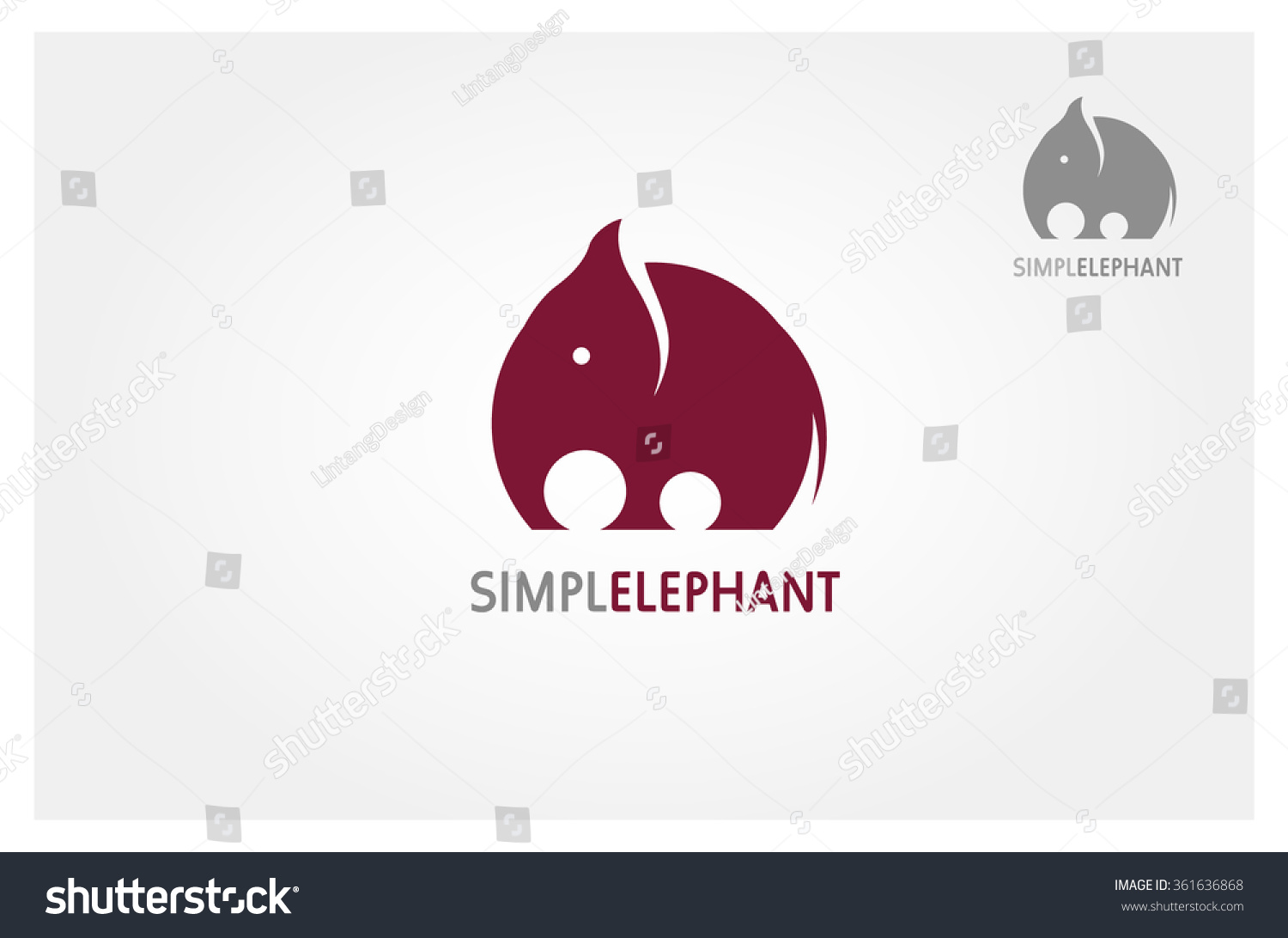 Simple Elephant Vector Logo Template Elephant Stock Vector (Royalty ...