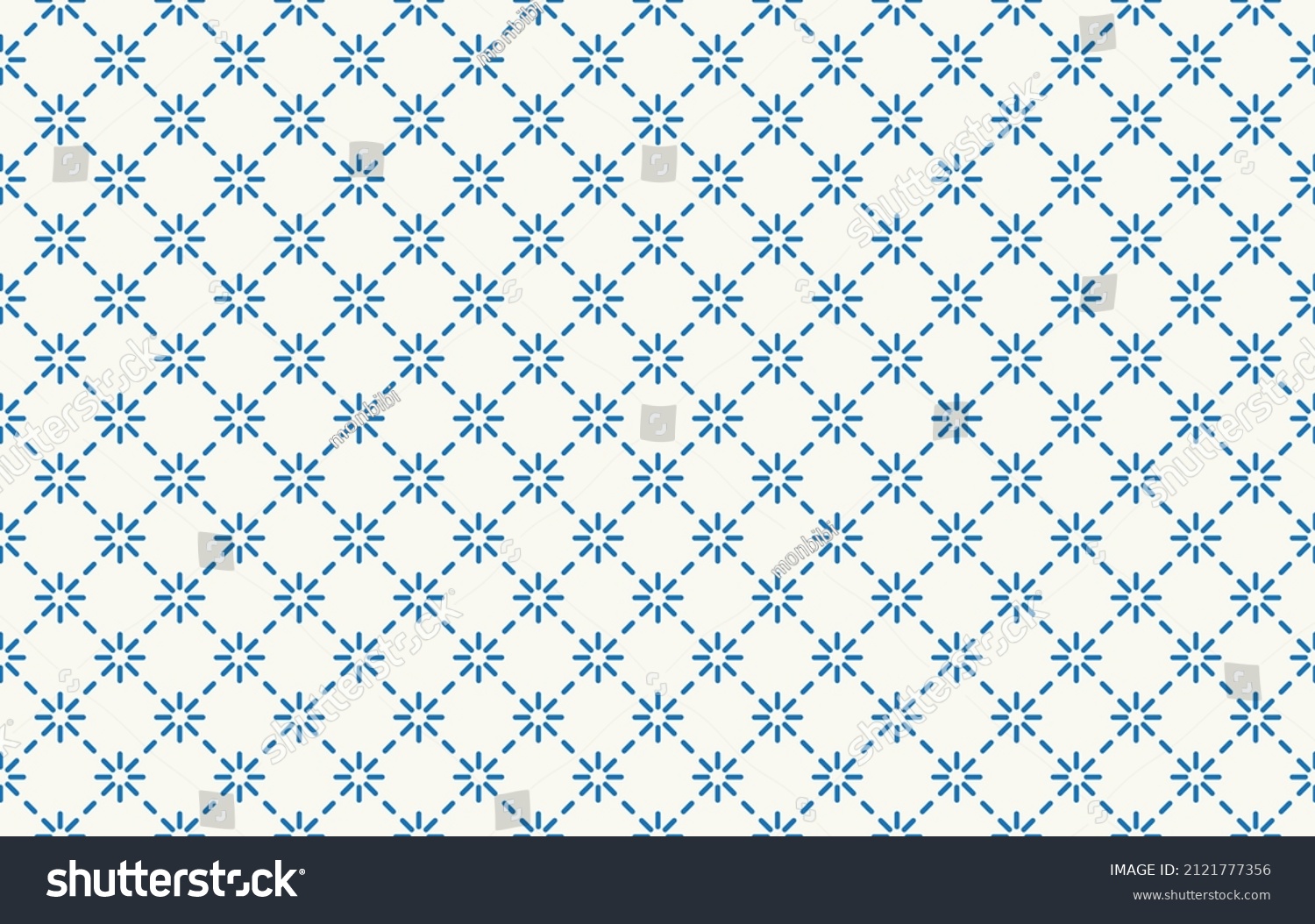 Simple Embroidery Seamless Pattern Vector Illustration Stock Vector ...