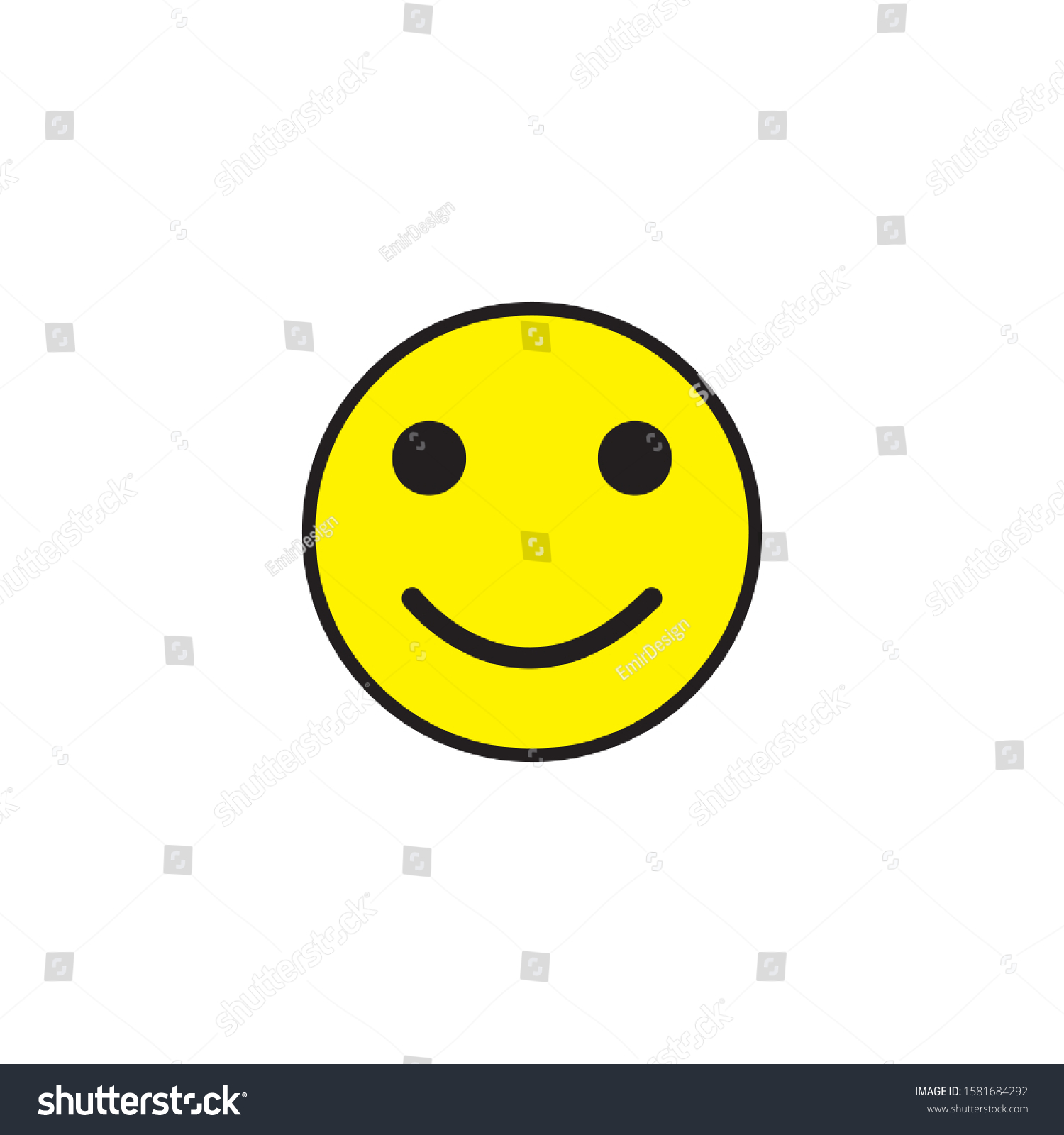 Simple Emoticon Isolated On White Background: เวกเตอร์สต็อก (ปลอดค่า ...