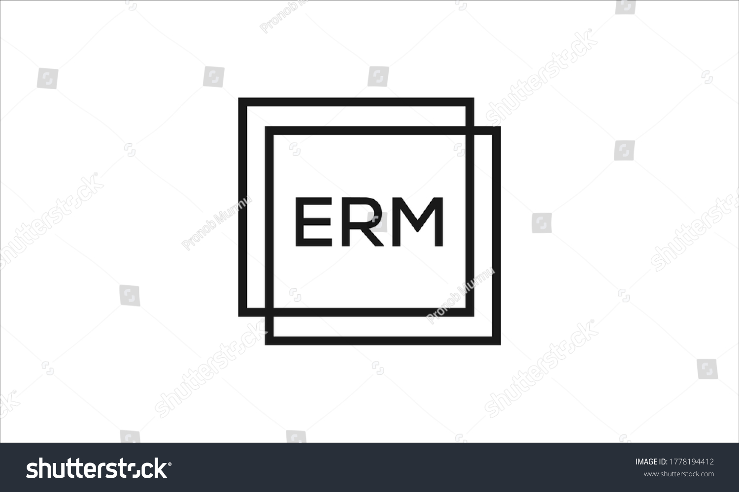 Simple Erm E R M Letter Stock Vector (Royalty Free) 1778194412