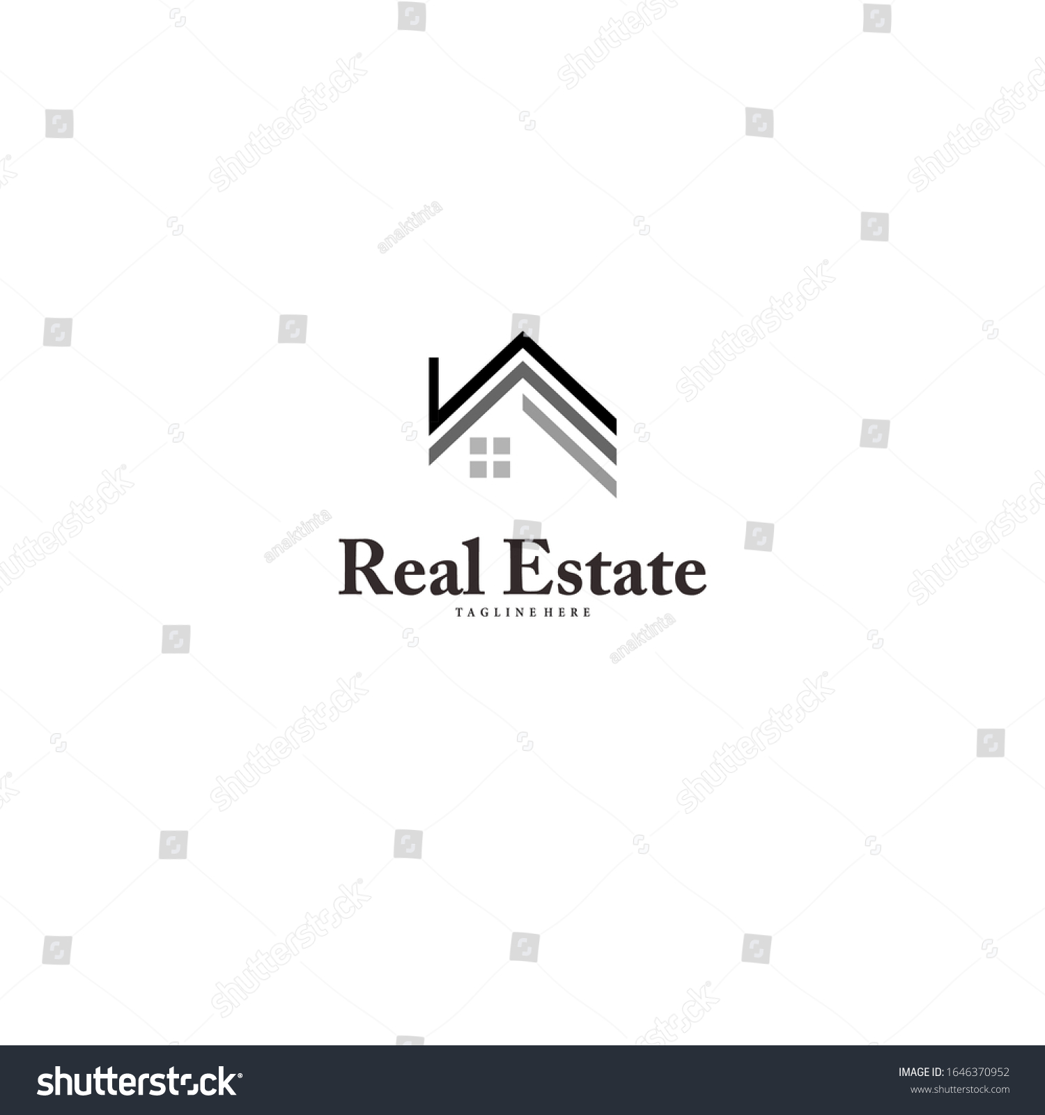 Simple Estate Logo Design Vector Illustation: เวกเตอร์สต็อก (ปลอดค่า ...