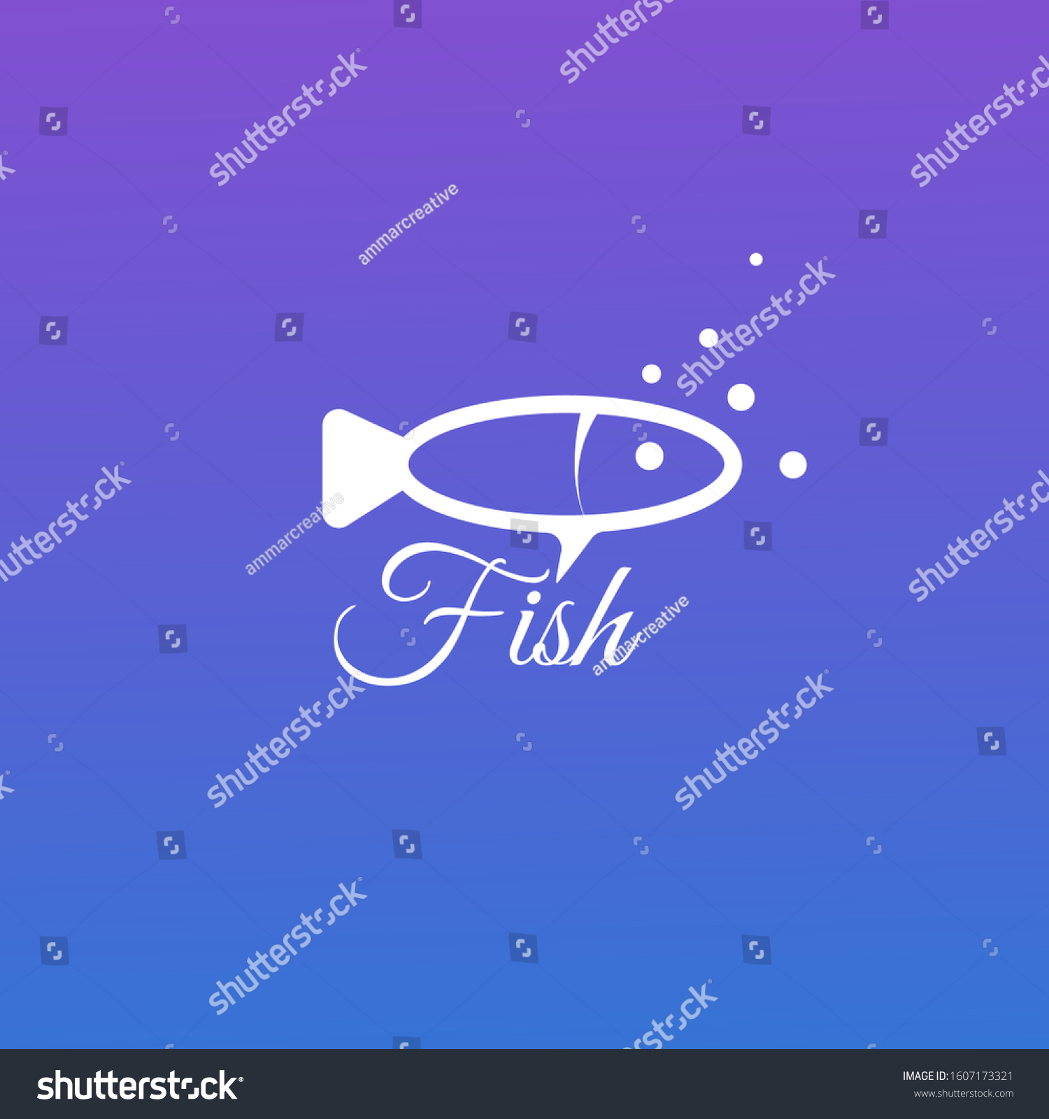Simple Fish Logo Icon Design Stock Vector (Royalty Free) 1607173321 ...