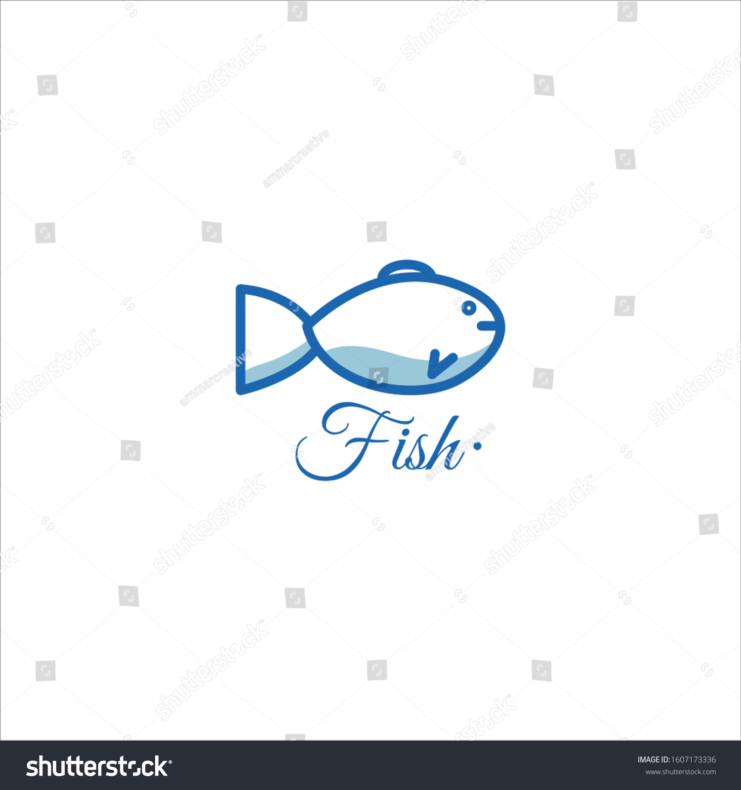 Simple Fish Logo Icon Design Stock Vector (Royalty Free) 1607173336 ...