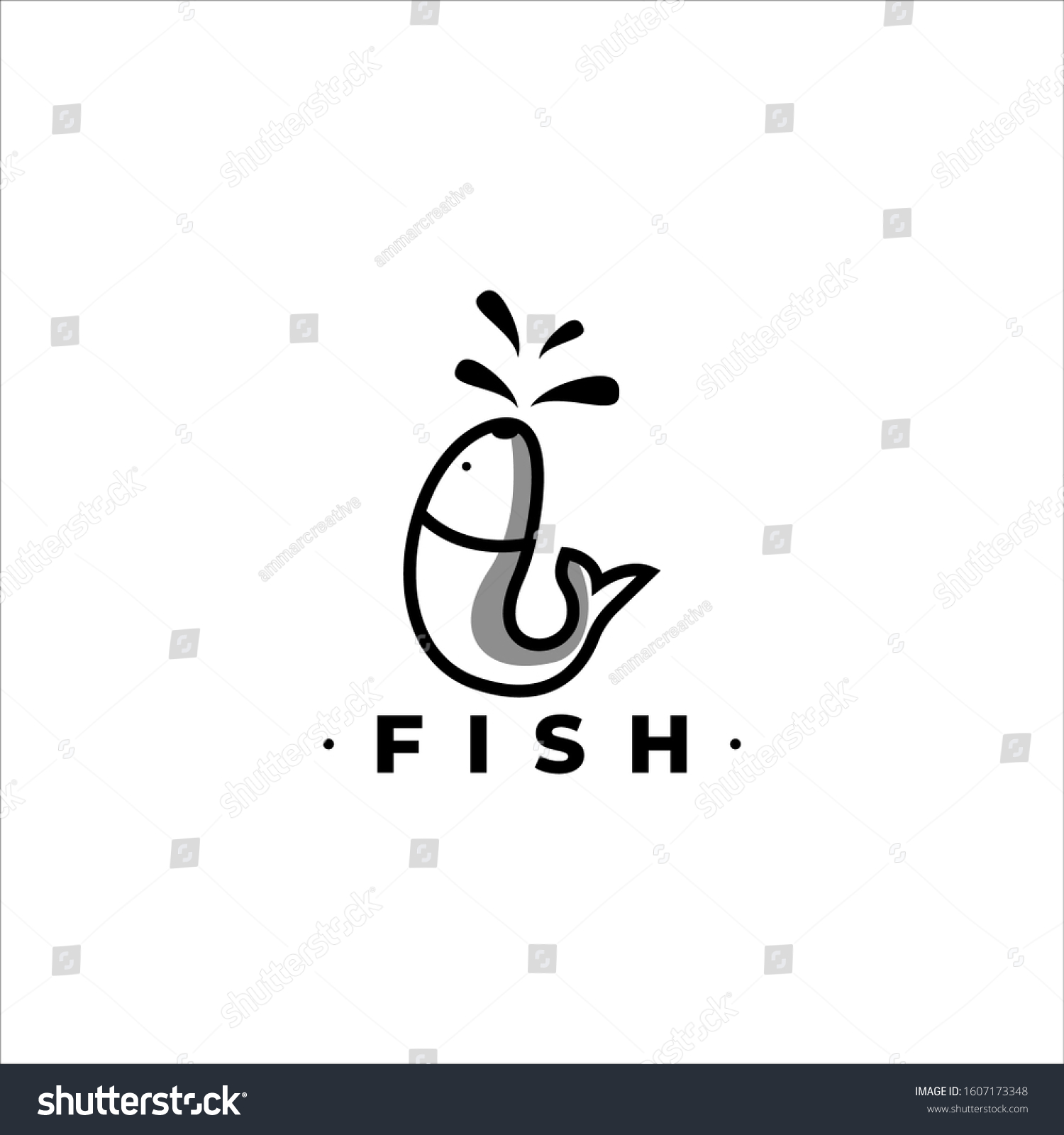 Simple Fish Logo Icon Design Stock Vector (Royalty Free) 1607173348 ...