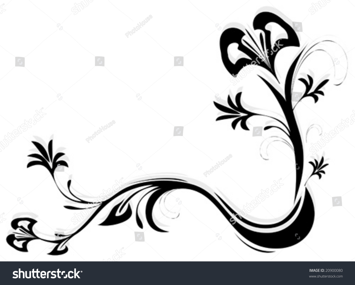 Simple Floral Design Stock Vector (Royalty Free) 20900080 | Shutterstock