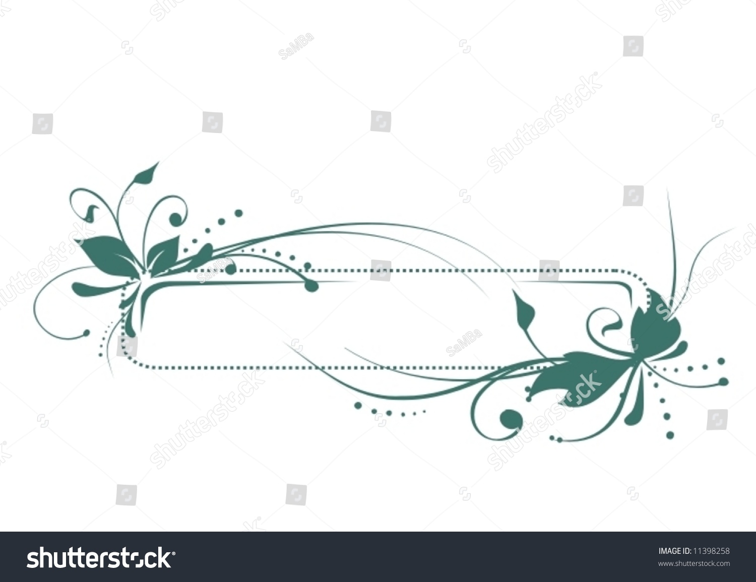 Simple Floral Frame Stock Vector (Royalty Free) 11398258 | Shutterstock