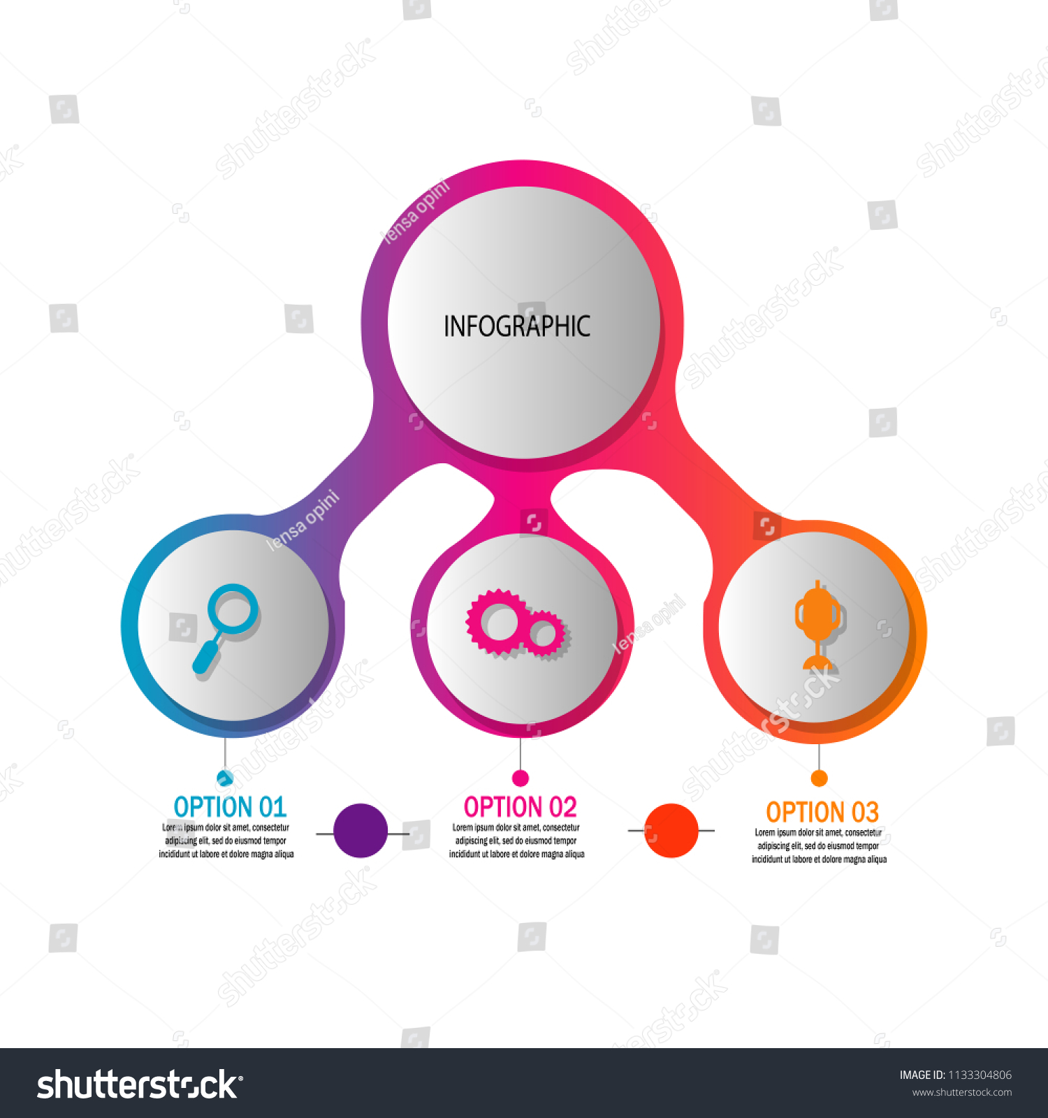Simple Flowchart Infographic Data Template Diagram: vetor stock (livre ...