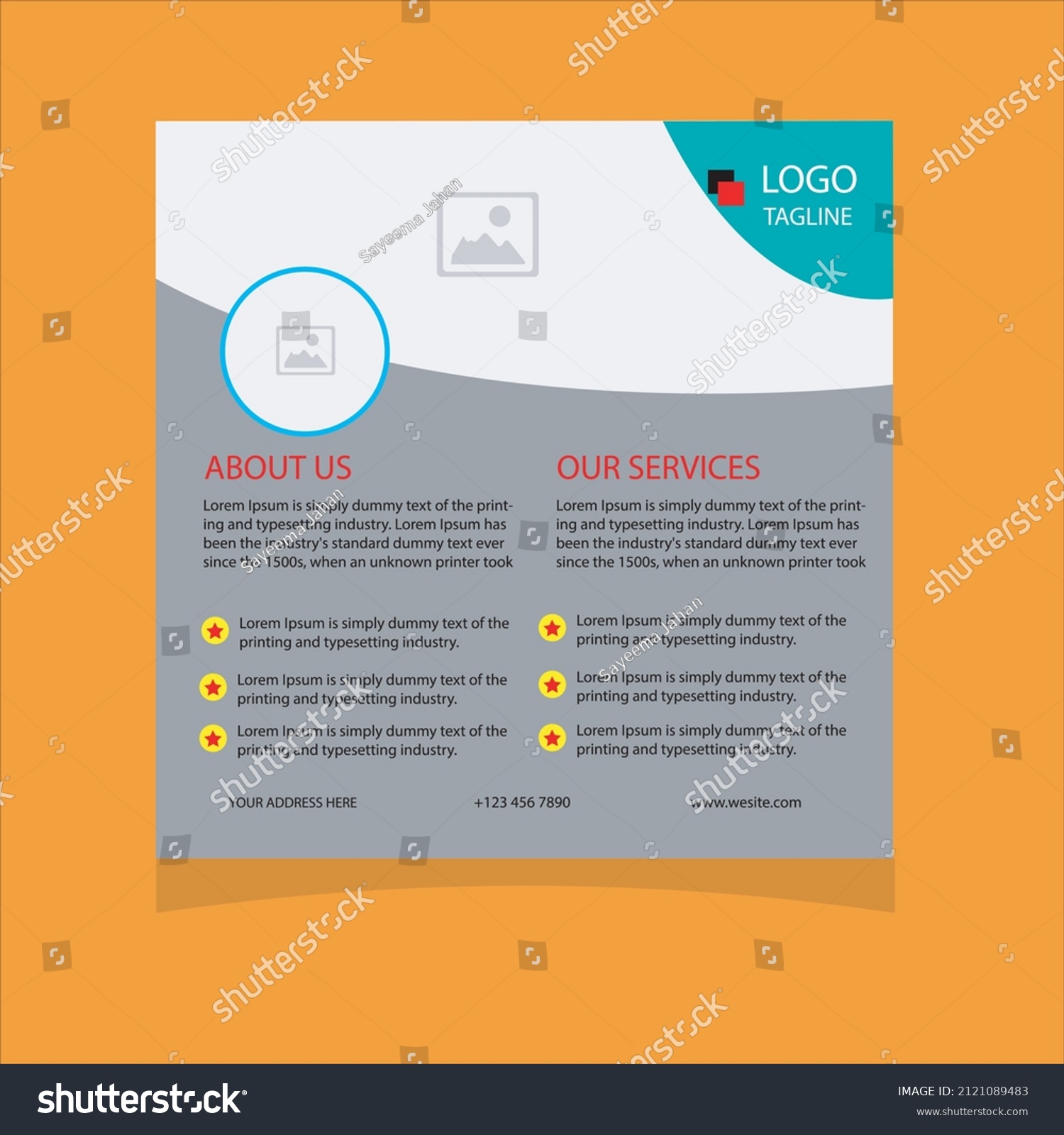 Simple Flyer Design Illustrator Stock Vector (Royalty Free) 2121089483 ...