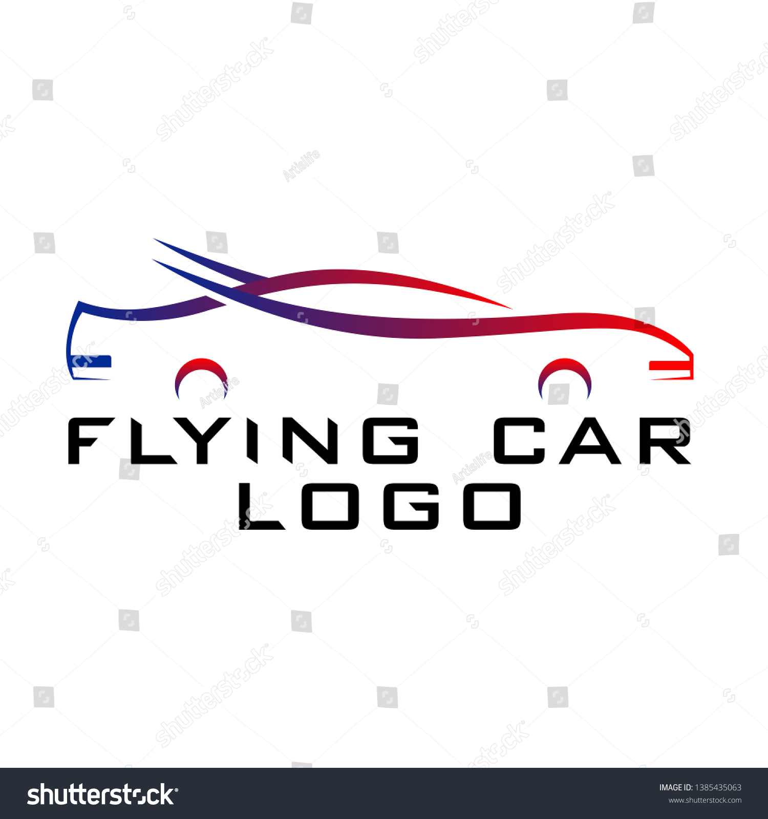 Simple Flying Car Logo Design Stock Vector (Royalty Free) 1385435063 ...