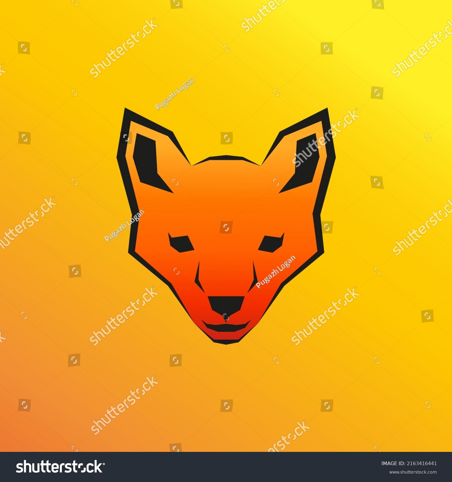 Simple Fox Face Mascot Logo Vector Stock Vector (Royalty Free ...