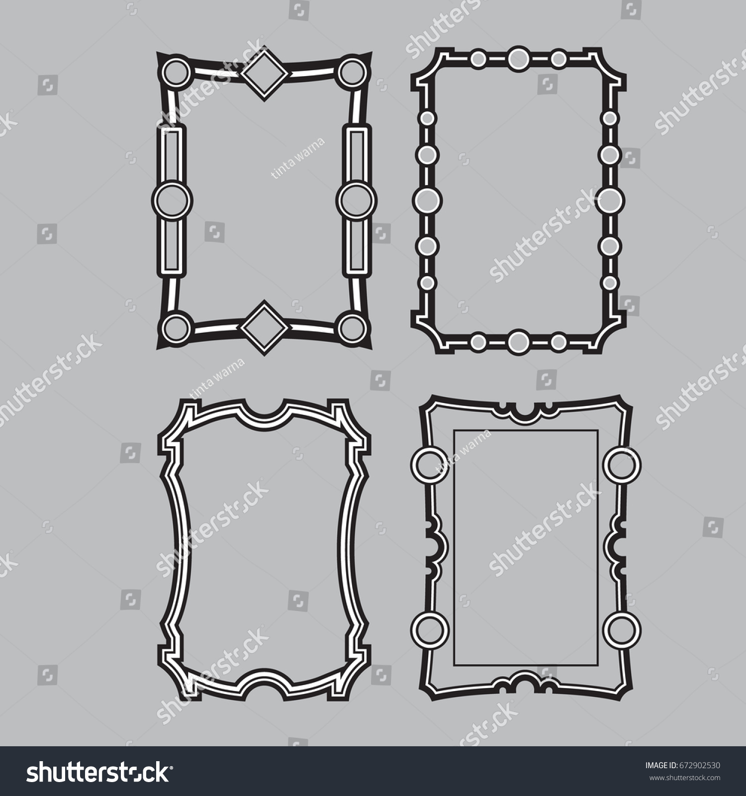 Simple Frame Vector Transparent Background: vector de stock (libre de ...