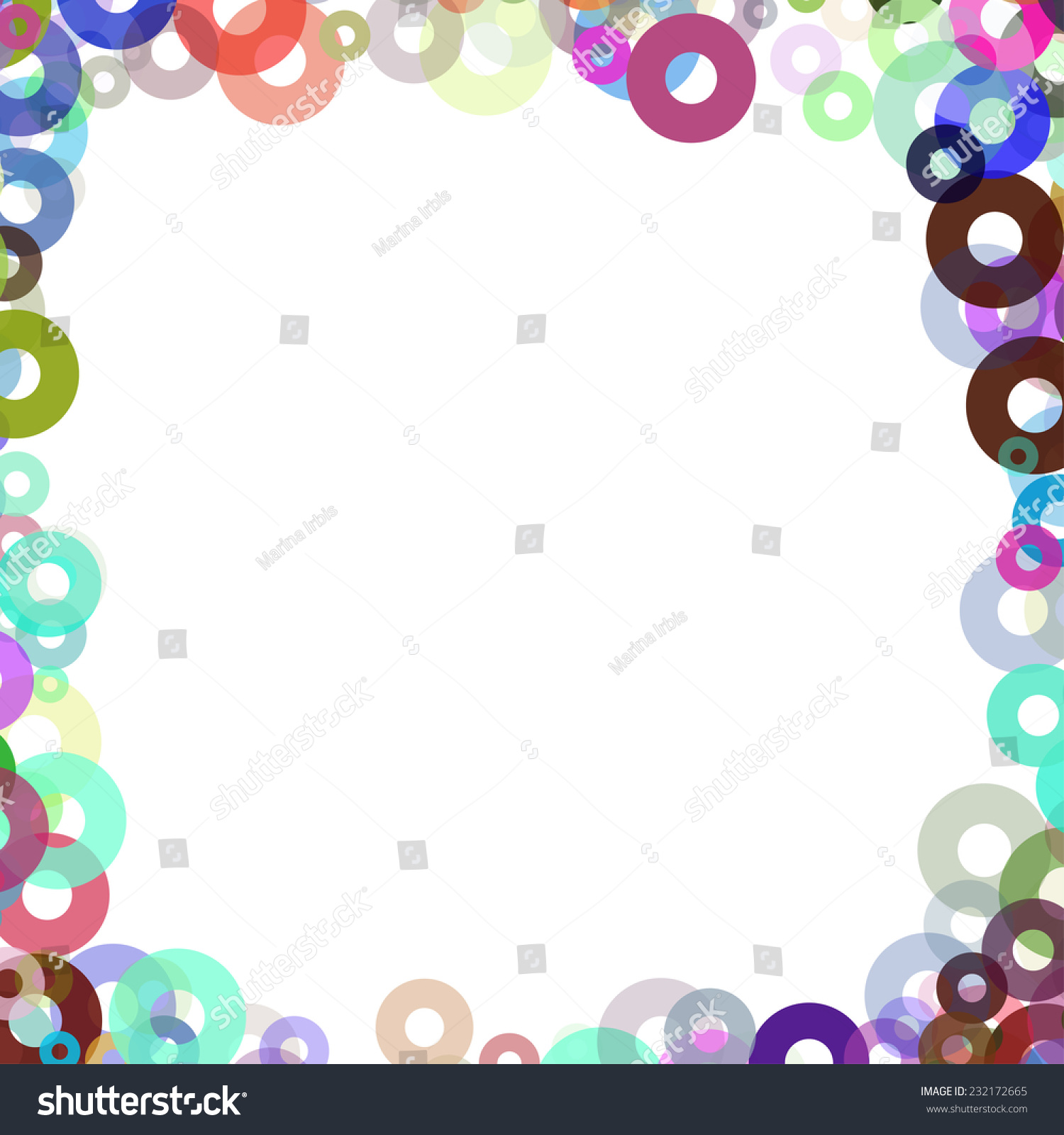 Simple Frame With Colors Bagels Stock Vector Illustration 232172665 ...