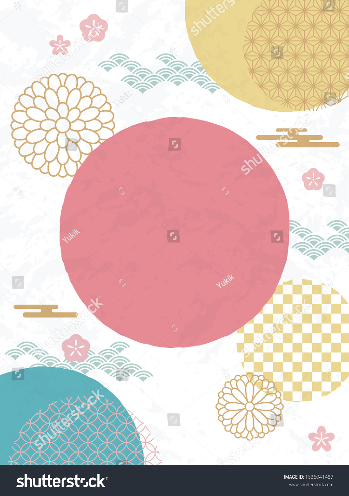 Simple Frame Japanese Traditional Pattern Stock Vector (Royalty Free ...