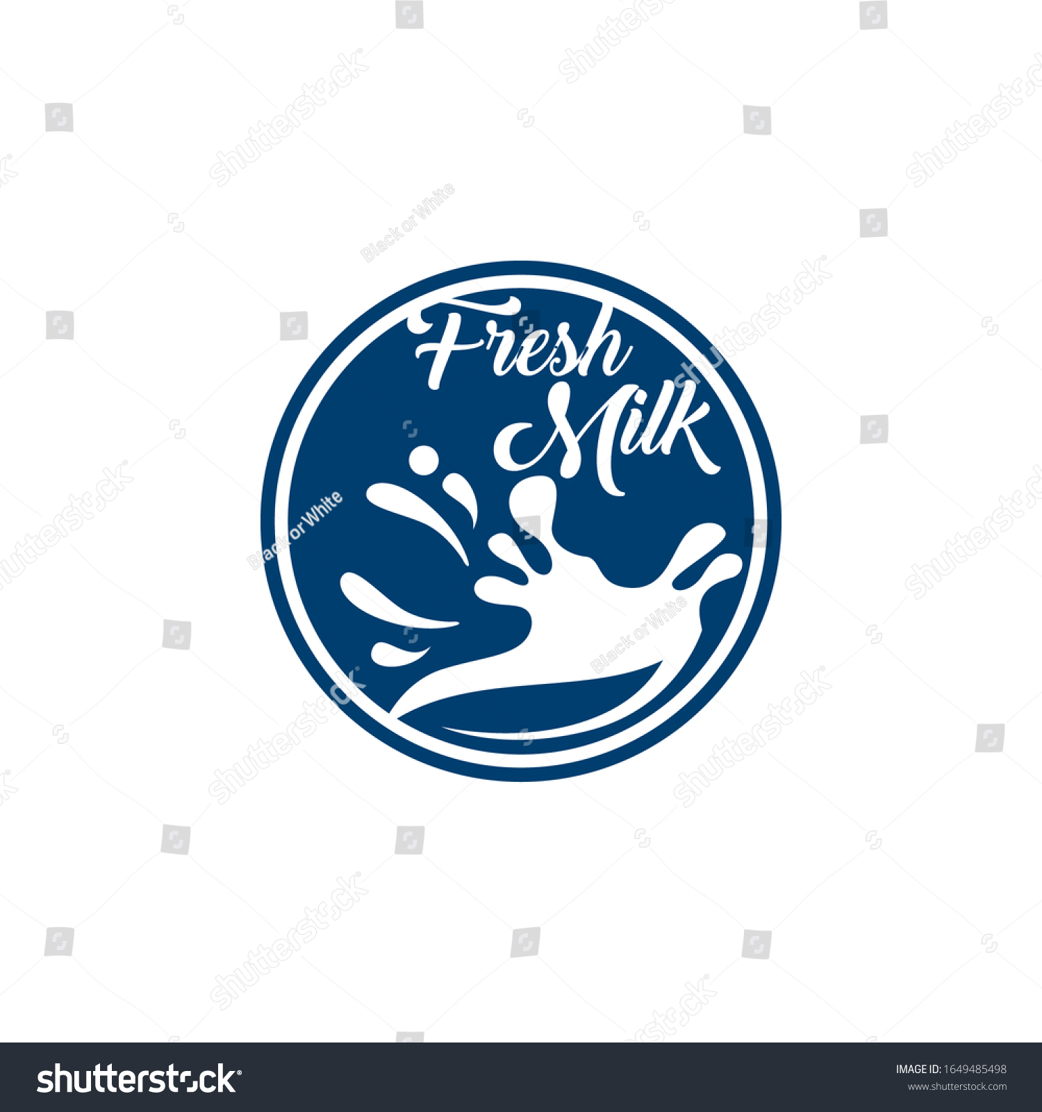 Simple Fresh Milk Logo Template Vector Stock Vector (Royalty Free ...