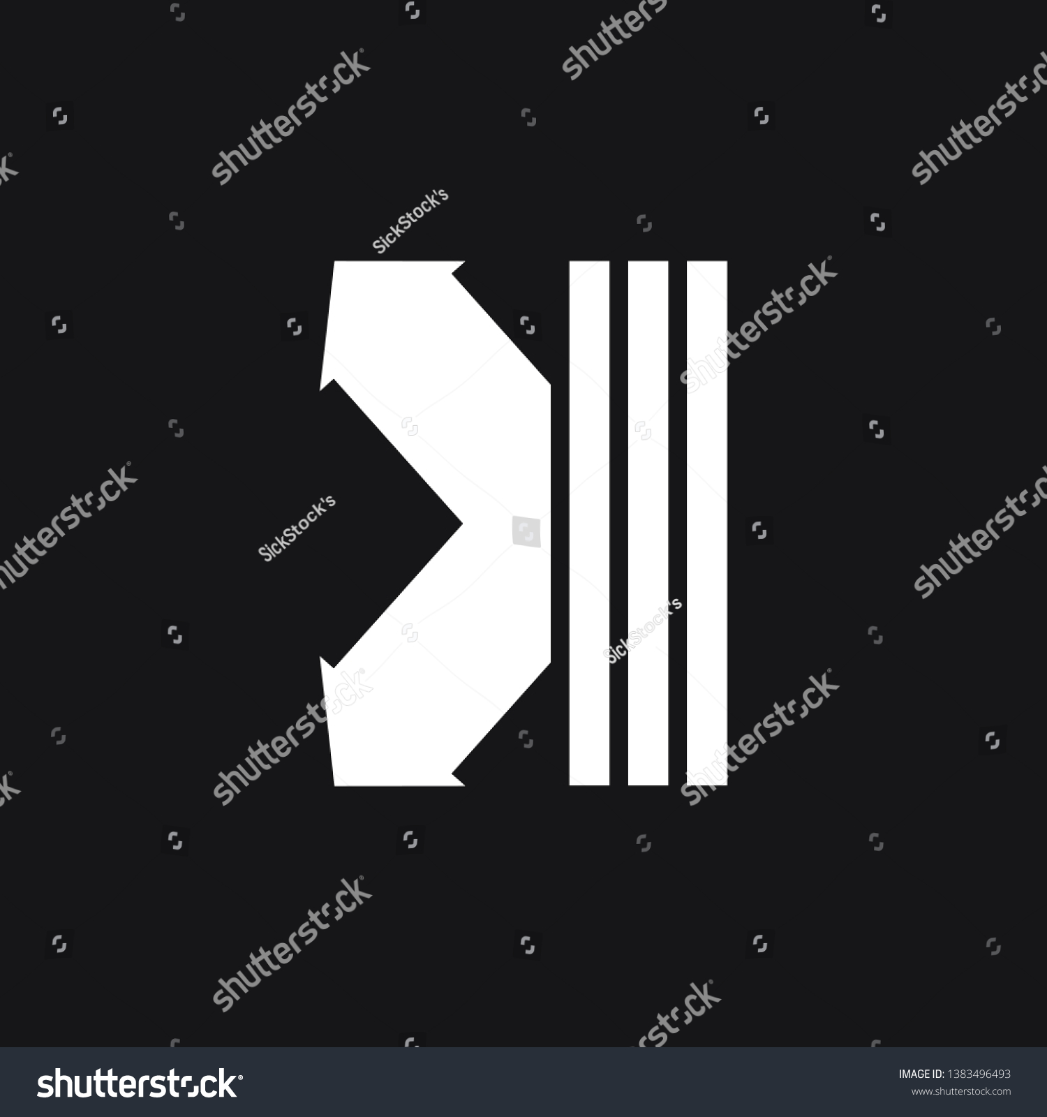 Simple Geometric Bounce Arrow Logo Vector Stock Vector (Royalty Free ...