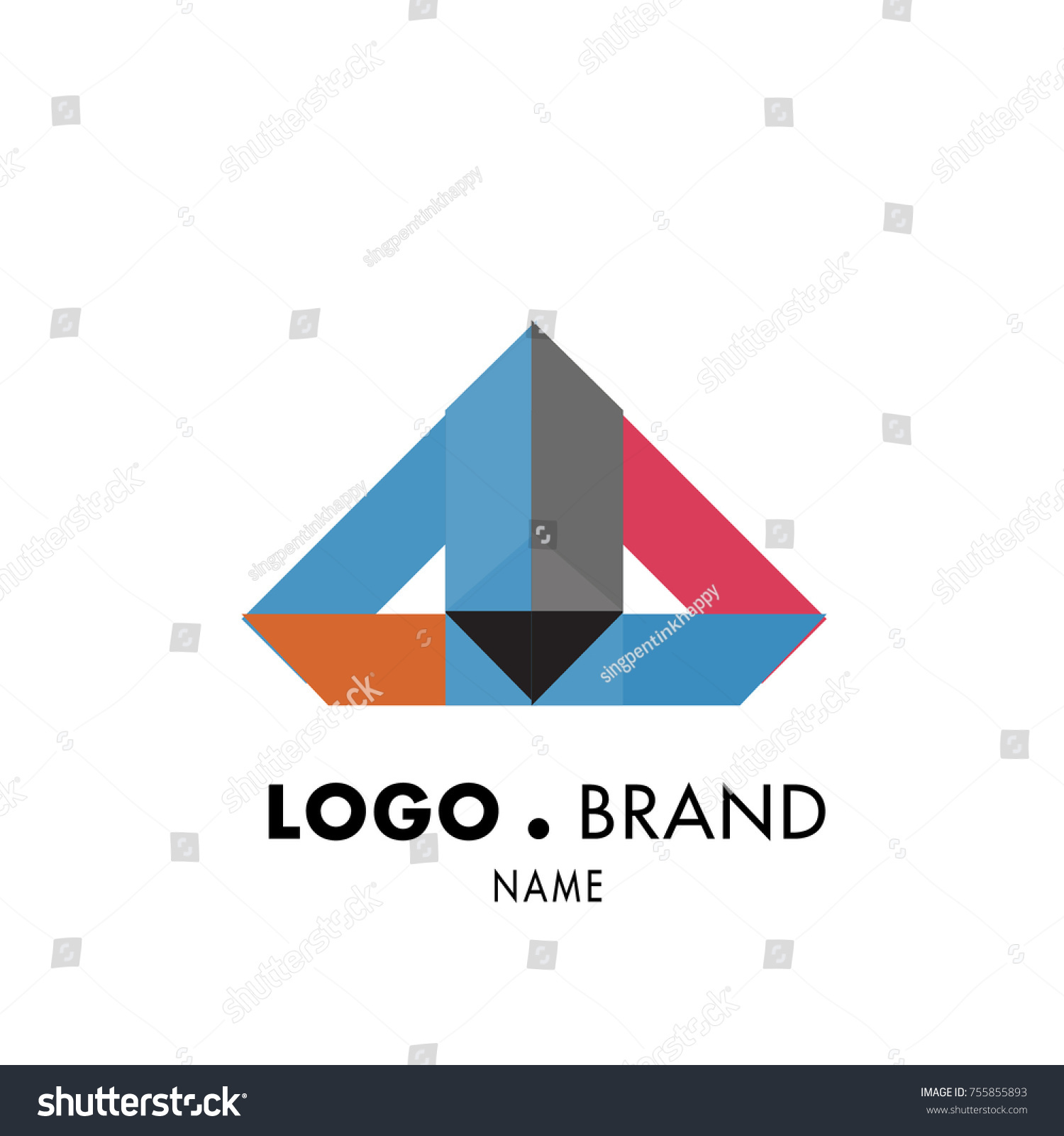 Simple Geometric Corporate Logo Design Stock Vector (Royalty Free ...