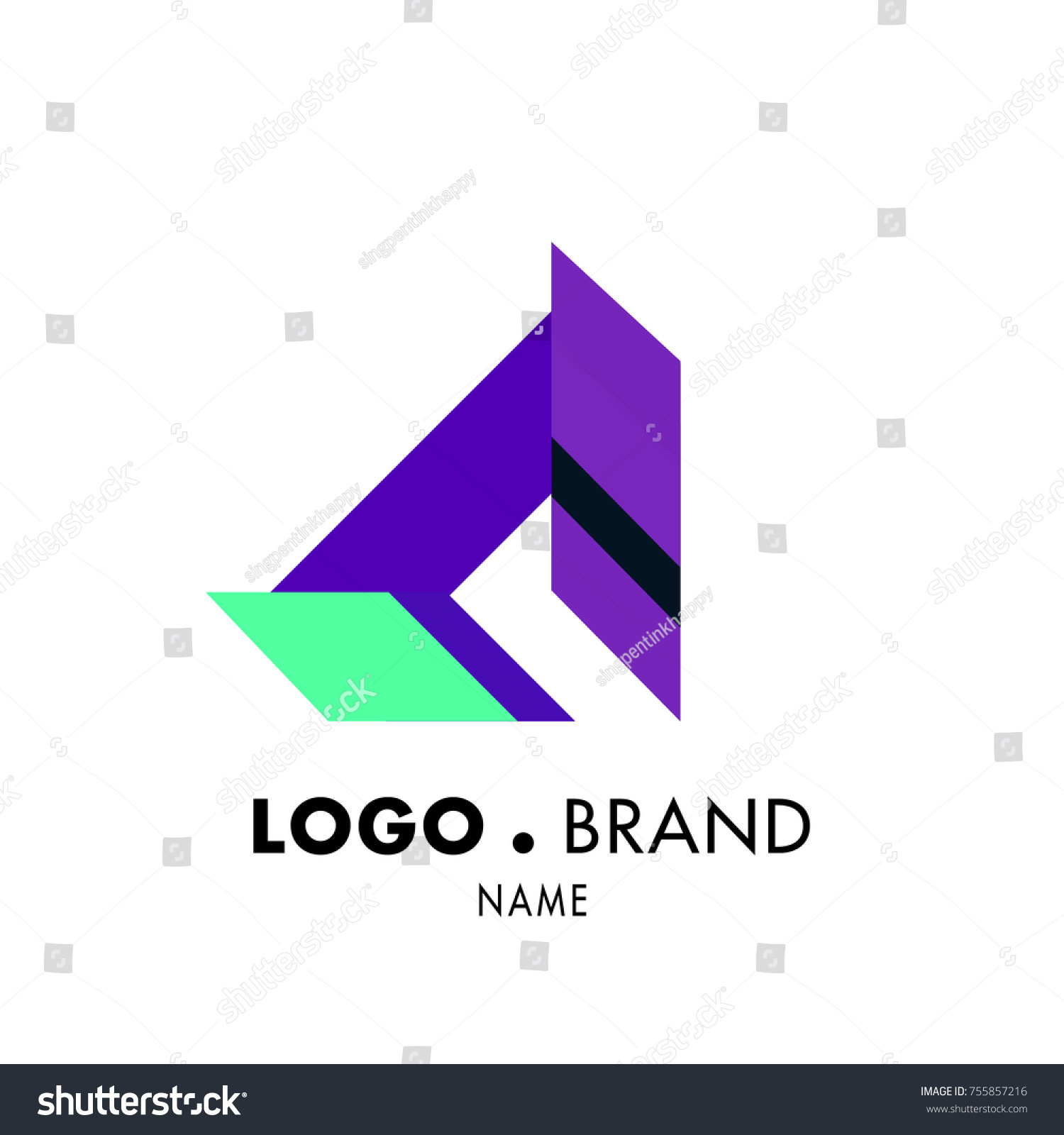 Simple Geometric Corporate Logo Design Stock Vector (Royalty Free ...