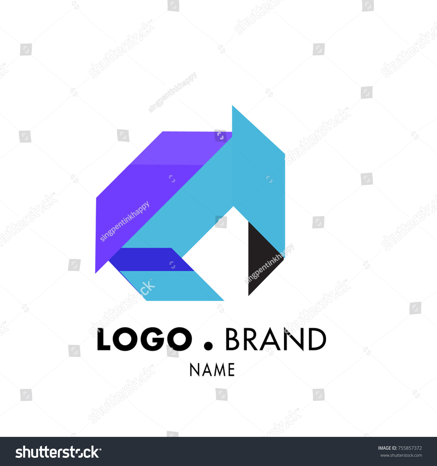 Simple Geometric Corporate Logo Design Stock Vector (Royalty Free ...