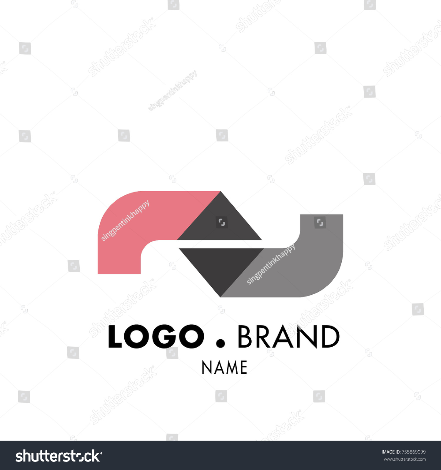 Simple Geometric Corporate Logo Design Stock Vector (Royalty Free ...