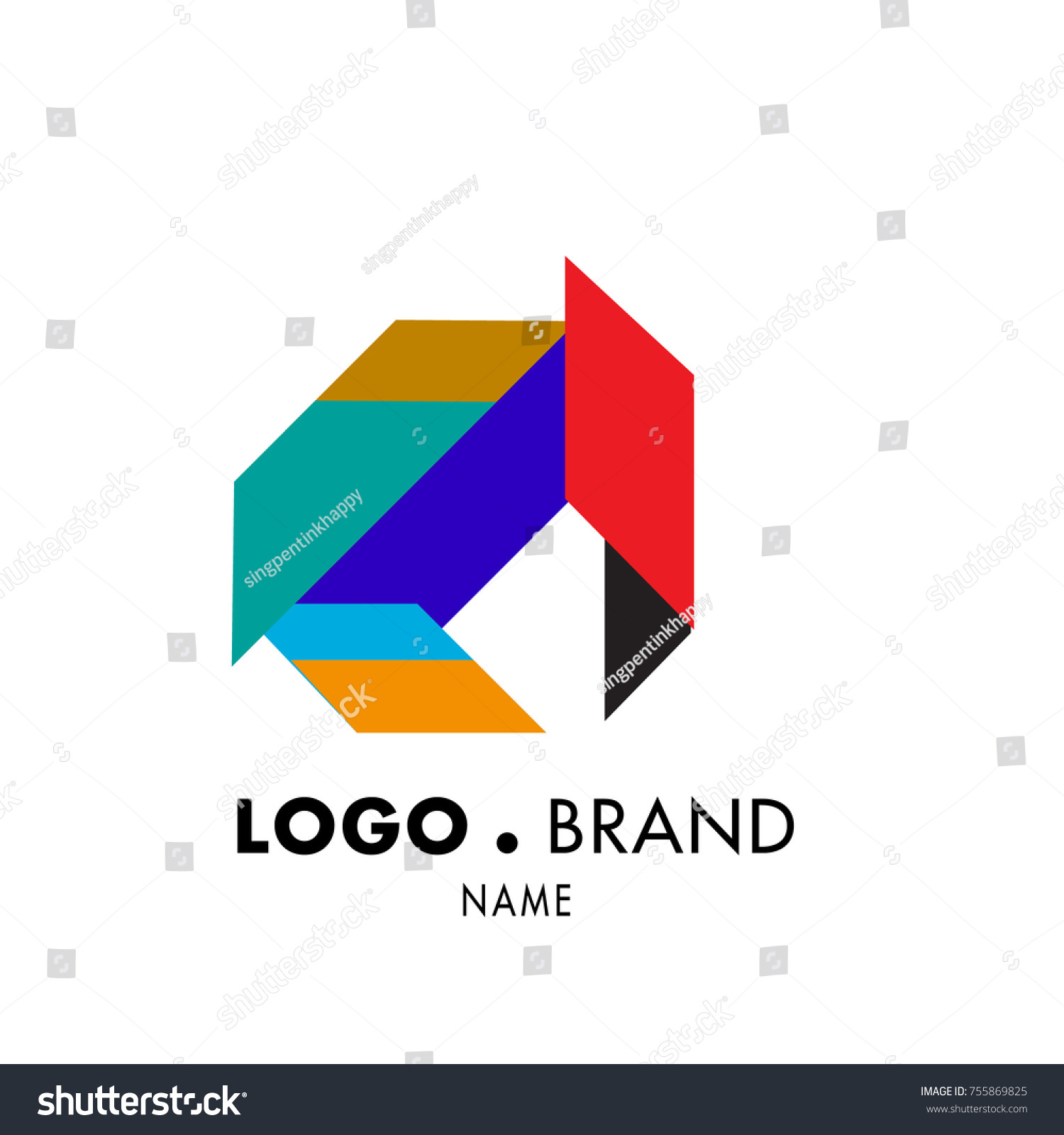 Simple Geometric Corporate Logo Design Stock Vector (Royalty Free ...