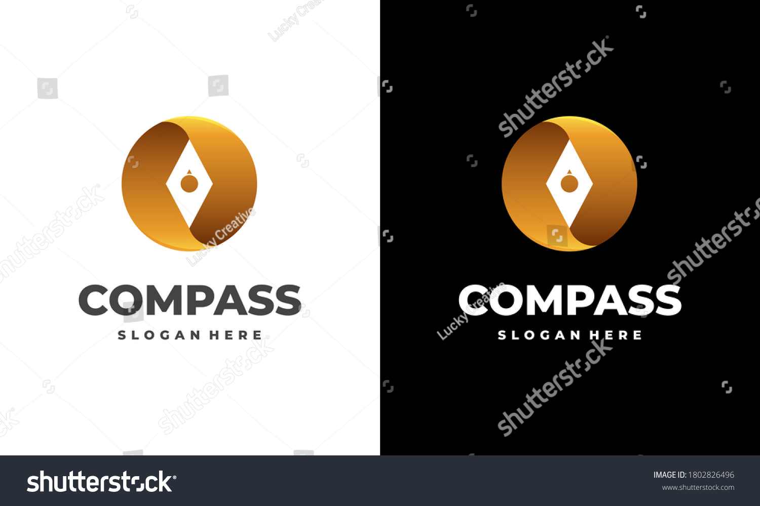 Simple Gold Compass Logo Designs Vector Stock Vector (Royalty Free ...